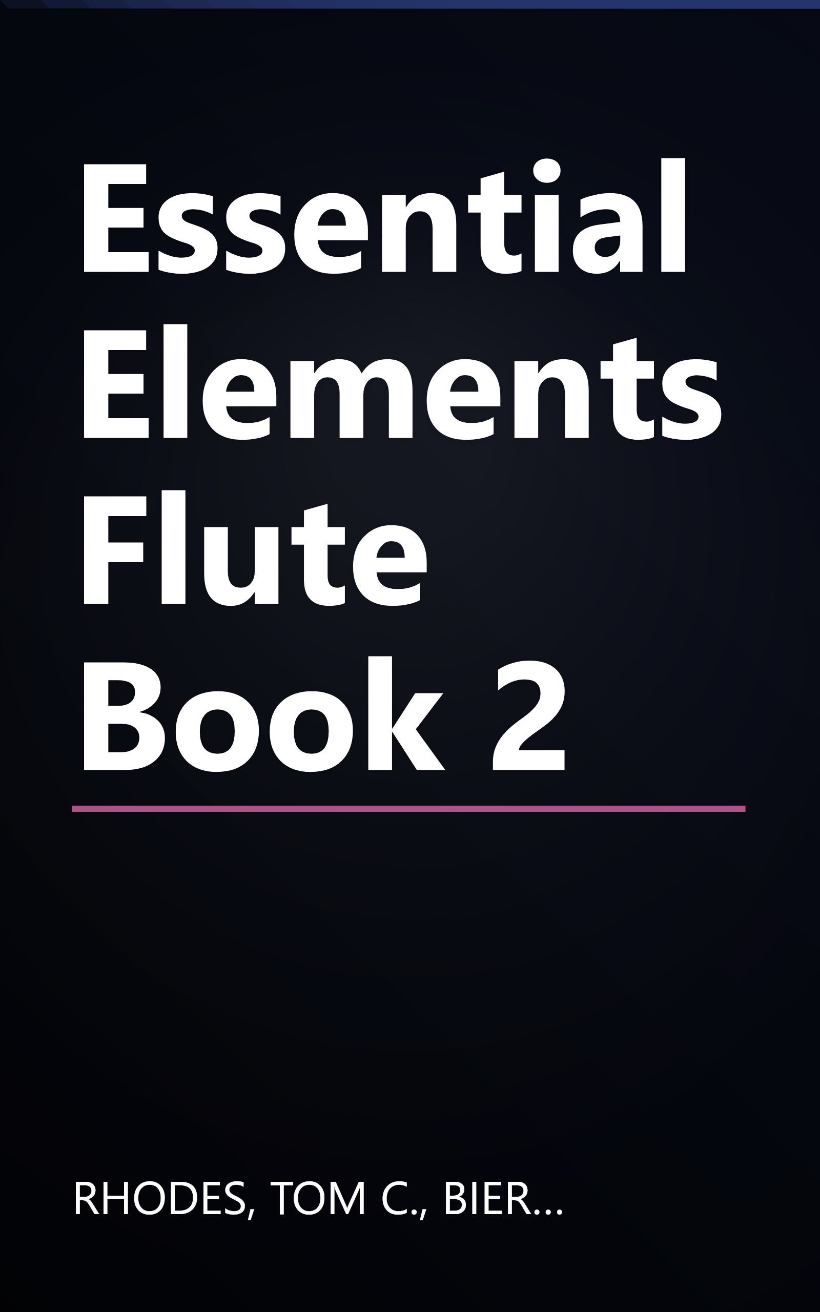 Essential  Elements Flute Book 2 book cover