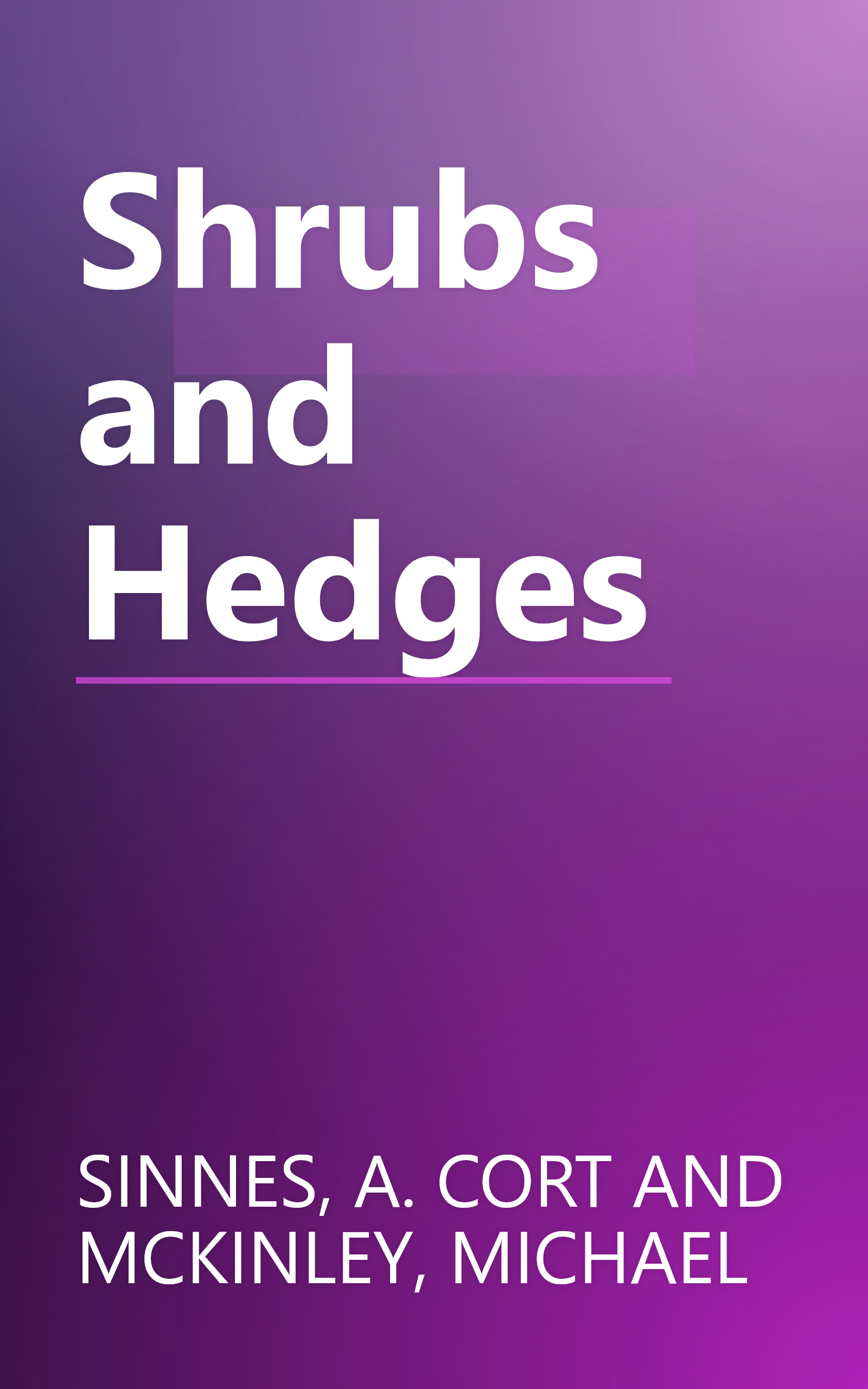 Shrubs and Hedges book cover