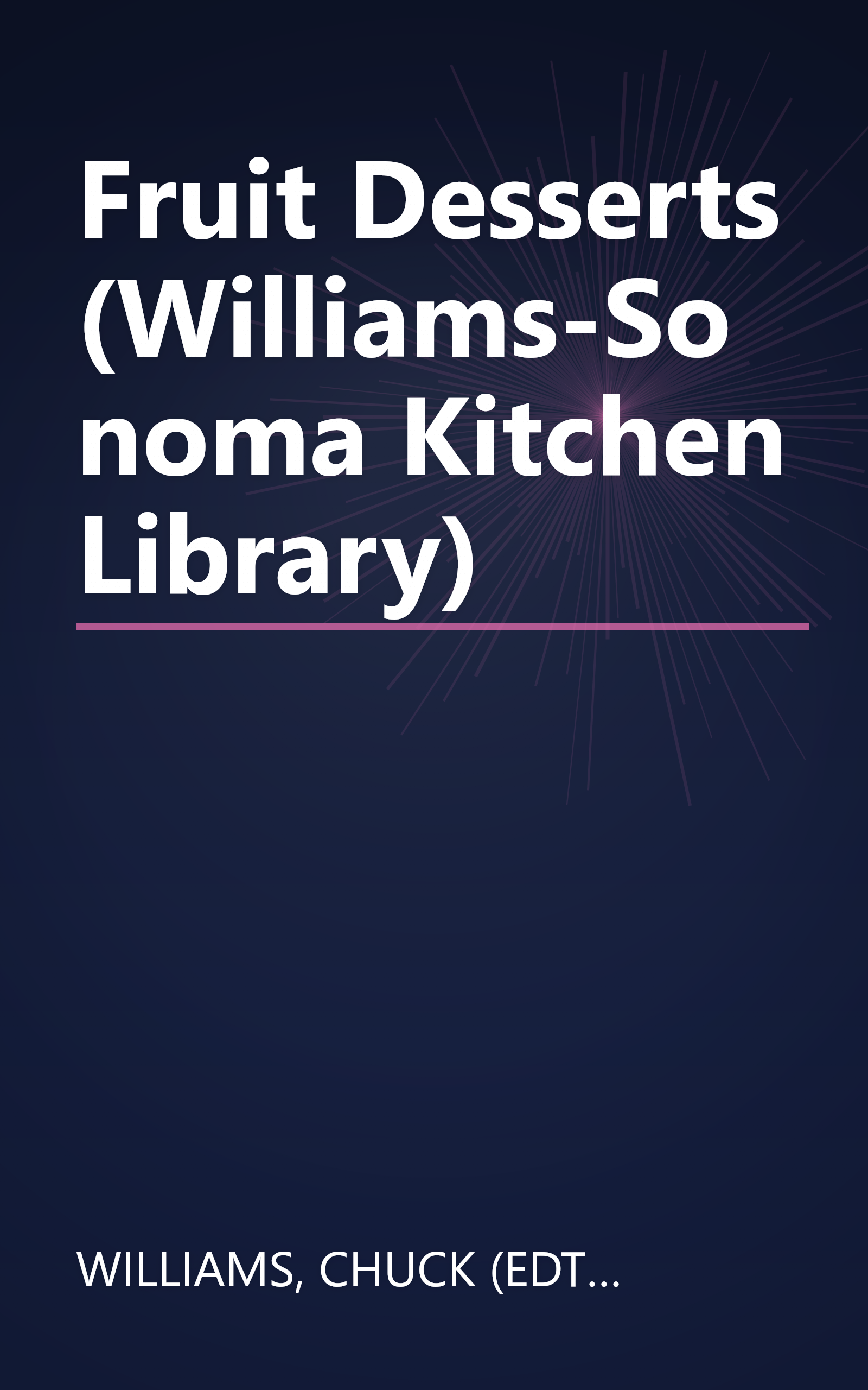 Fruit Desserts (Williams-Sonoma Kitchen Library) book cover