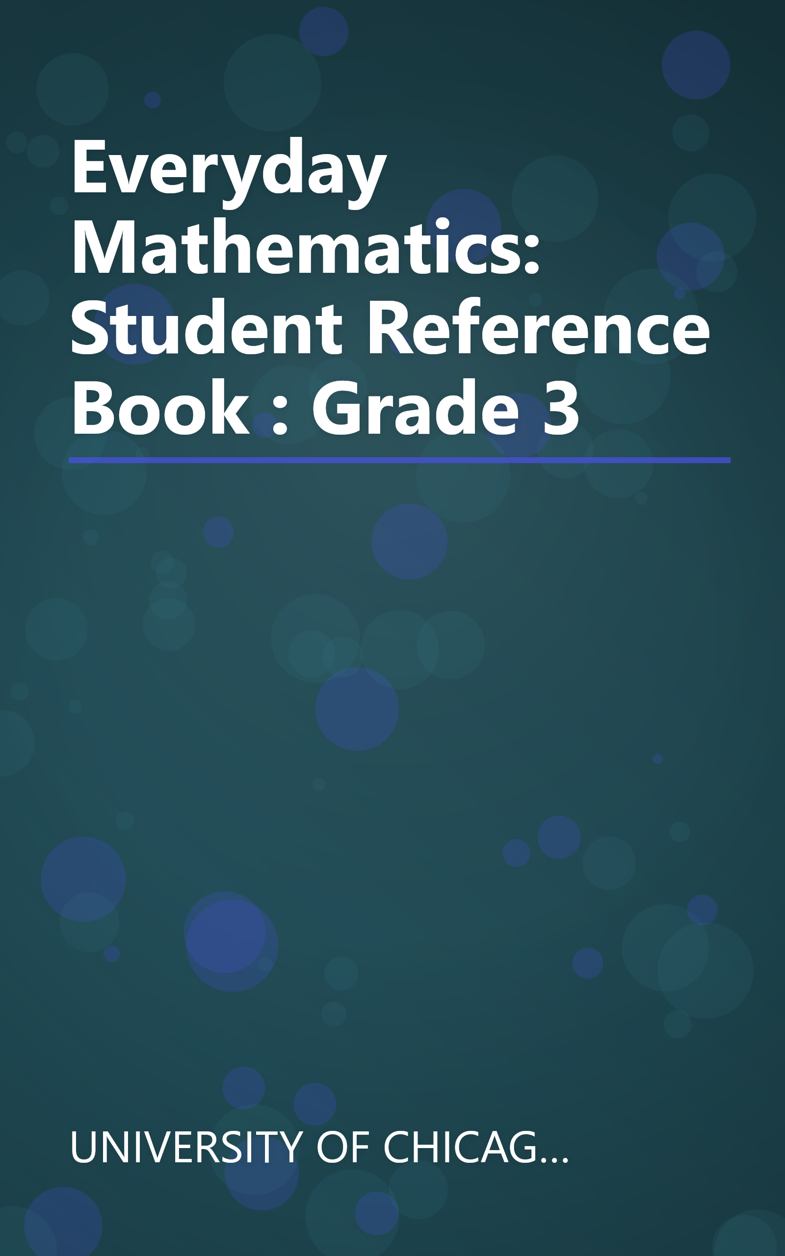 Everyday Mathematics: Student Reference Book : Grade 3 book cover