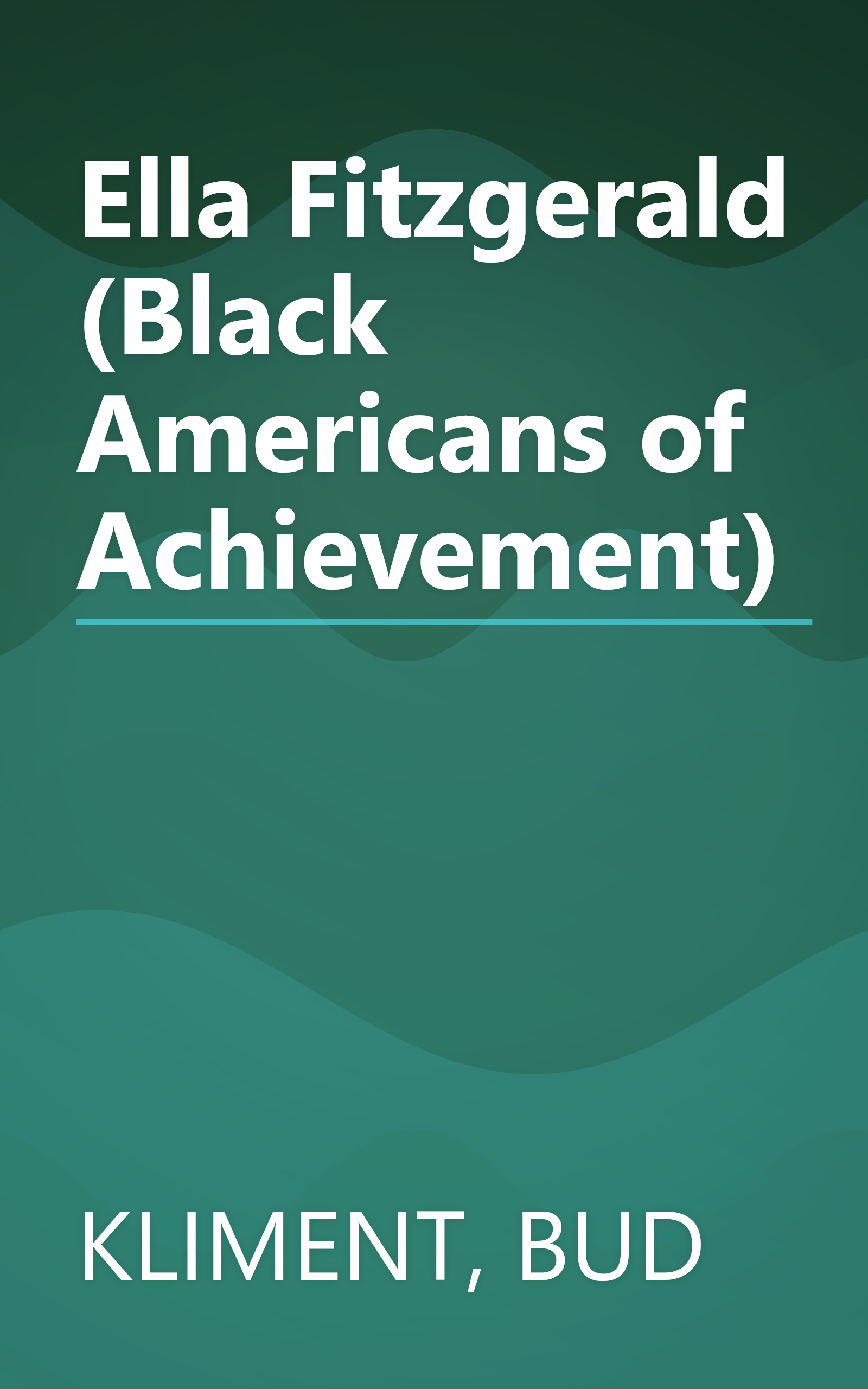 Ella Fitzgerald (Black Americans of Achievement) book cover