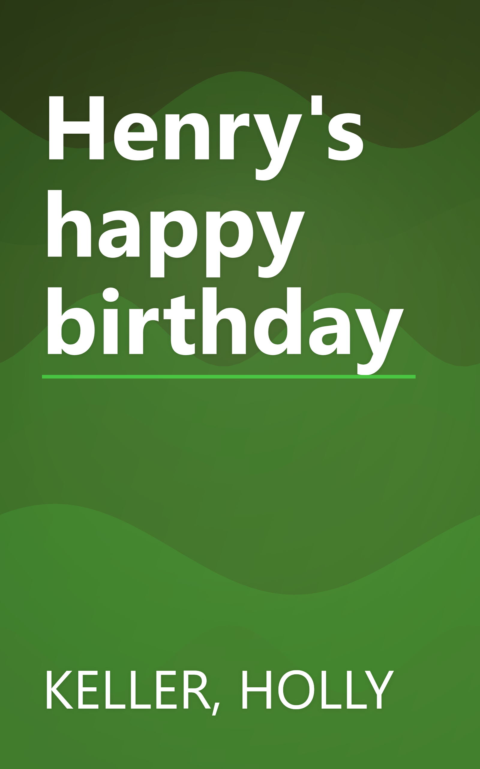 Henry's happy birthday book cover