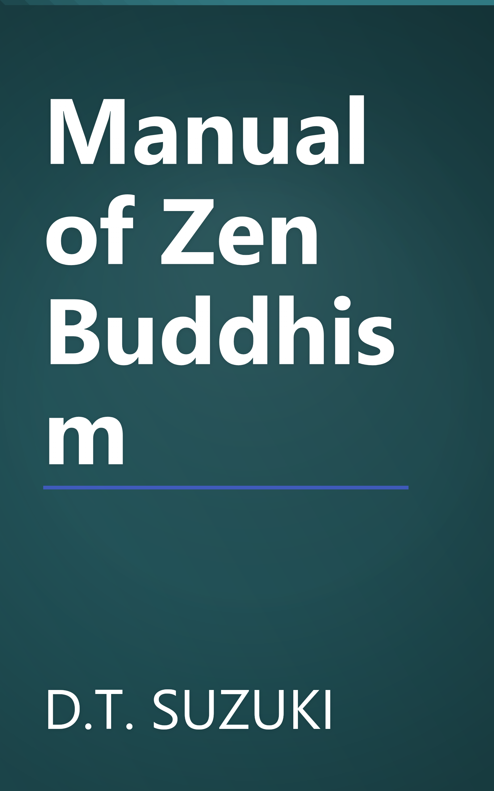 Manual of Zen Buddhism book cover