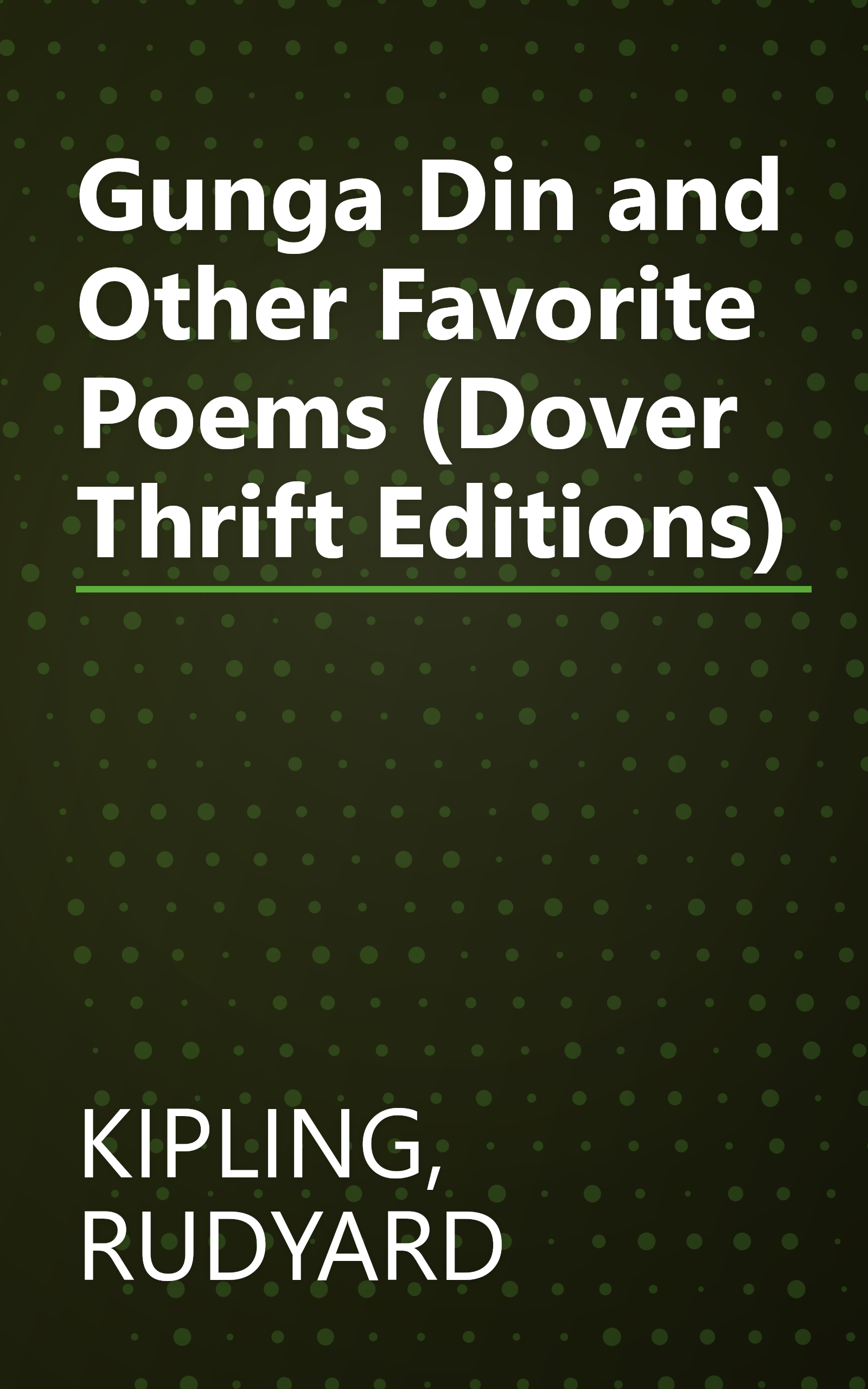 Gunga Din and Other Favorite Poems (Dover Thrift Editions) book cover