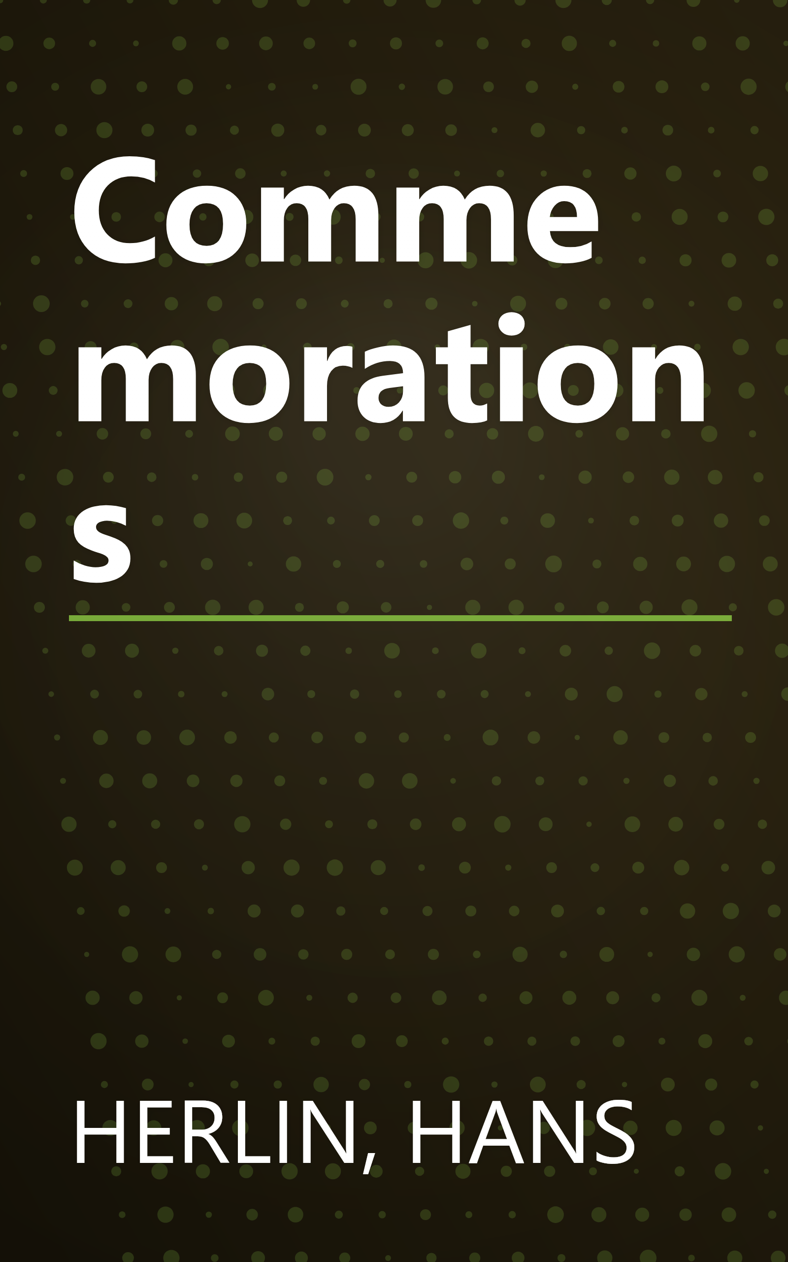 Commemorations book cover