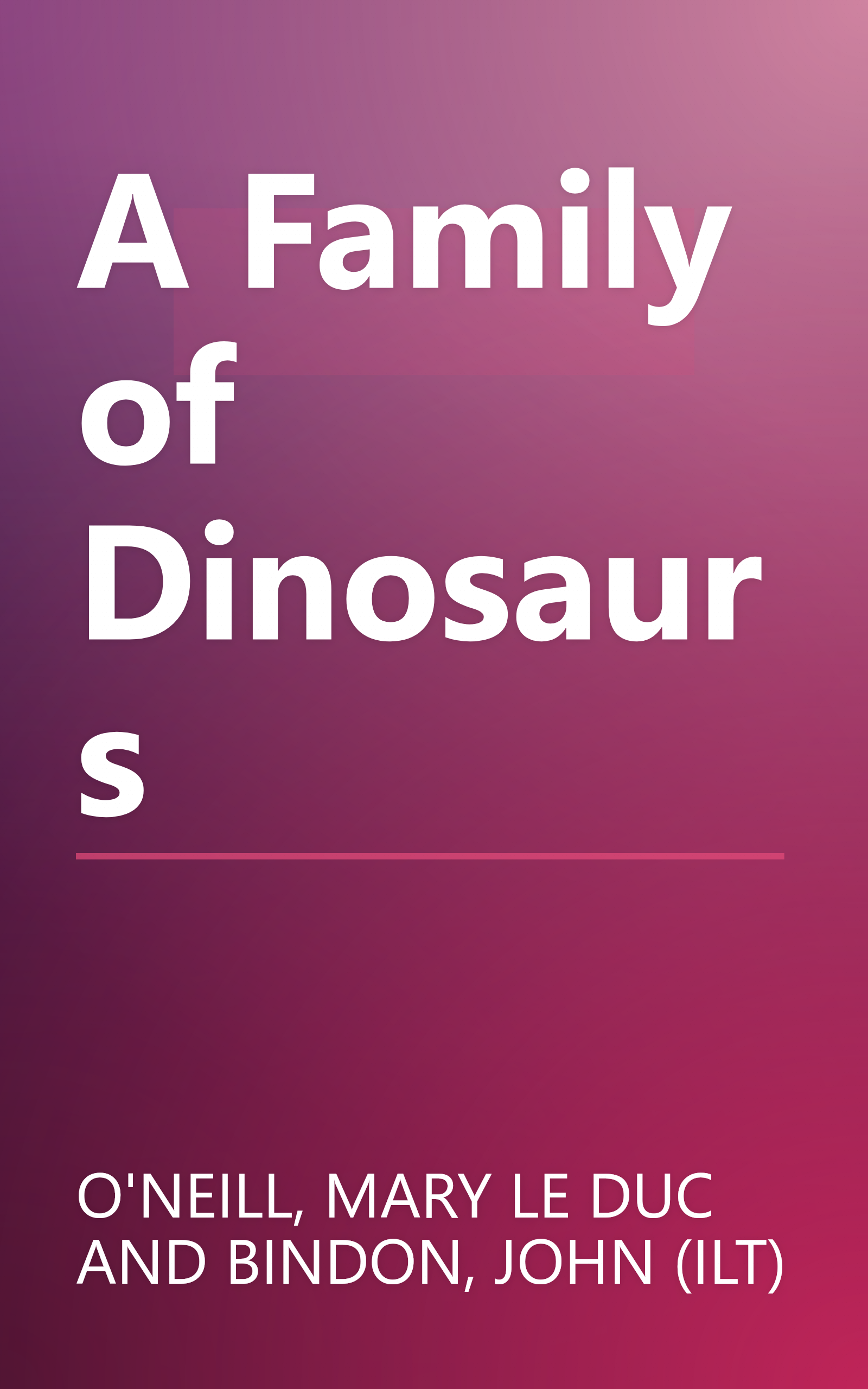 A Family of Dinosaurs book cover