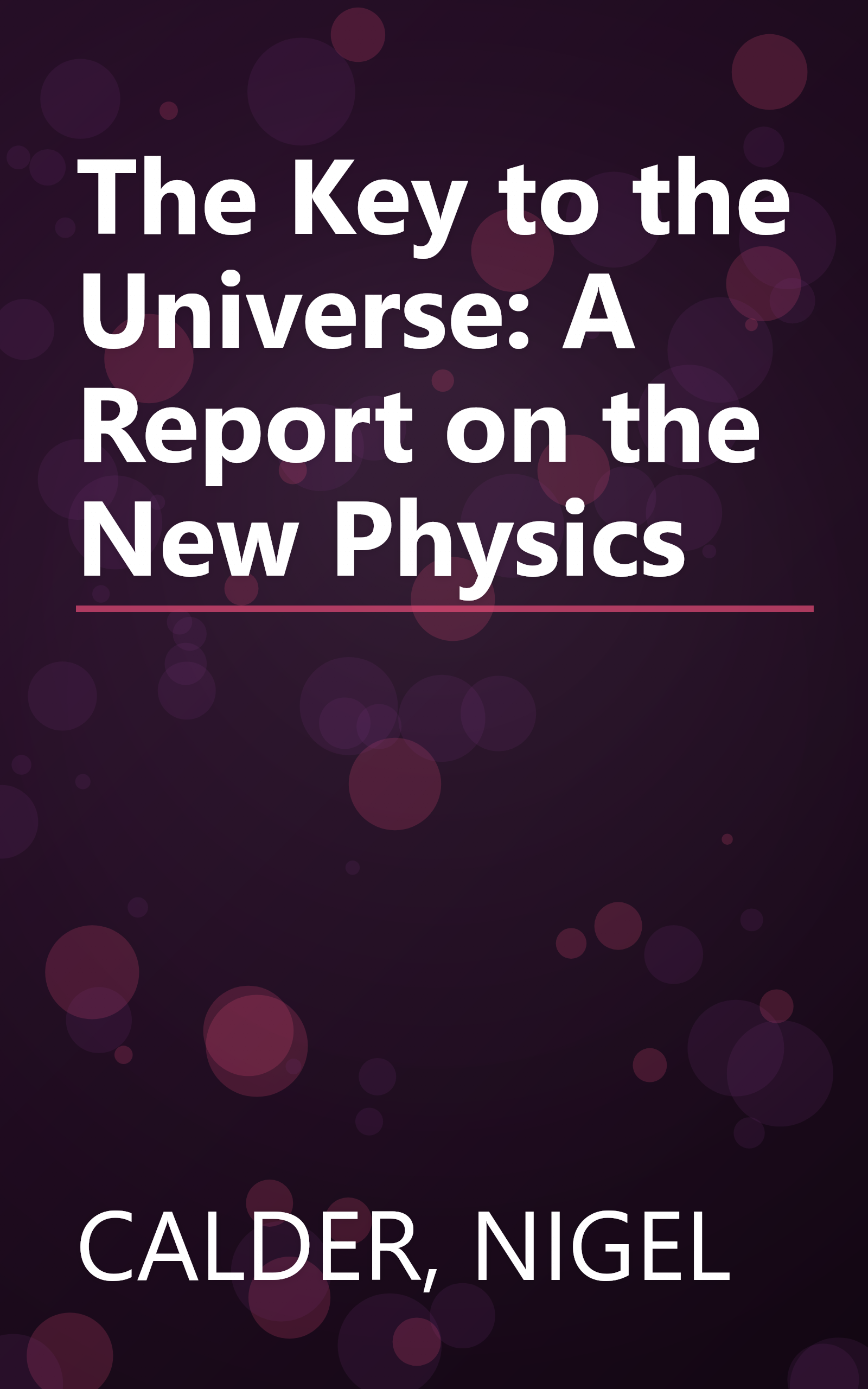The Key to the Universe: A Report on the New Physics book cover