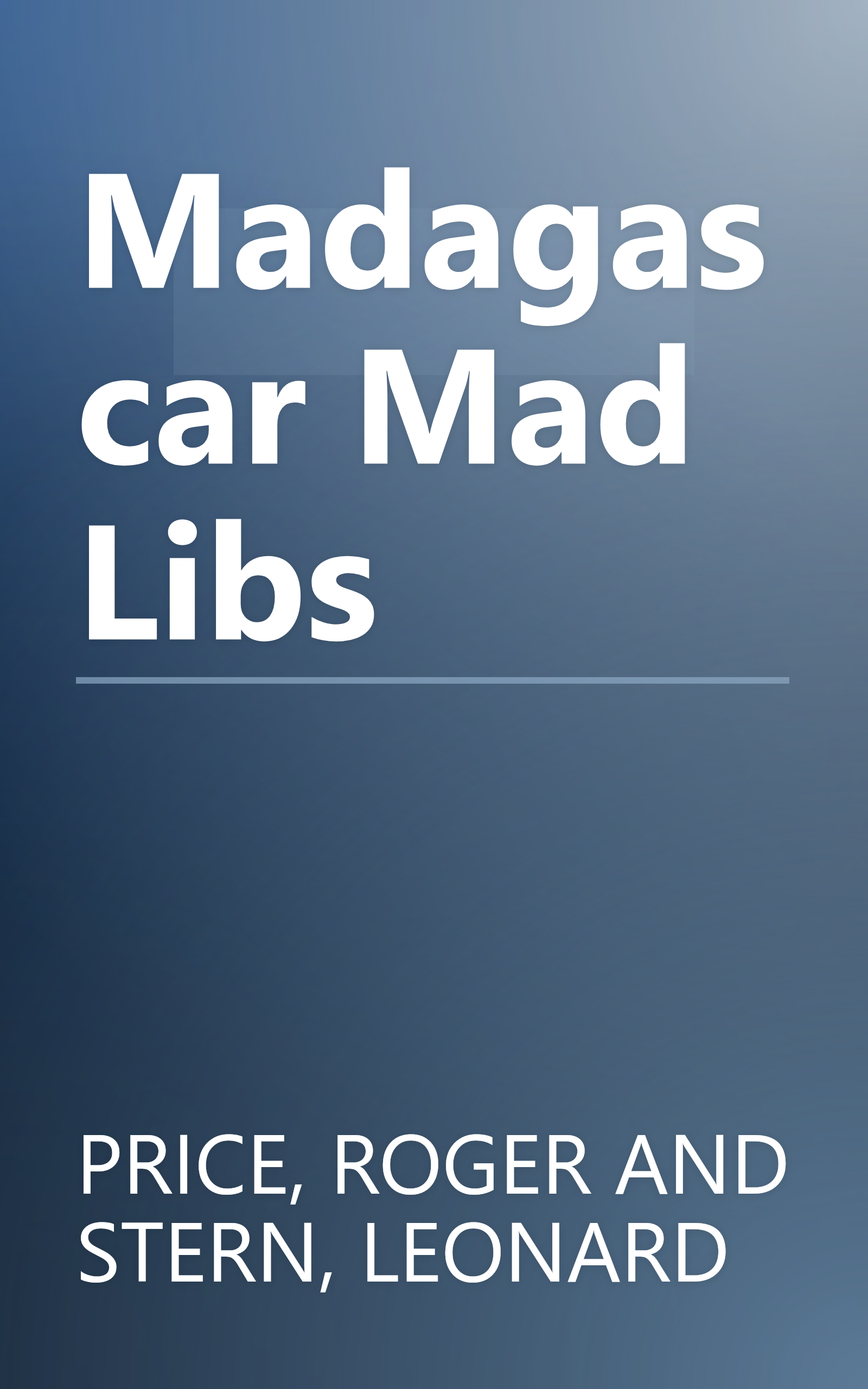 Madagascar Mad Libs book cover