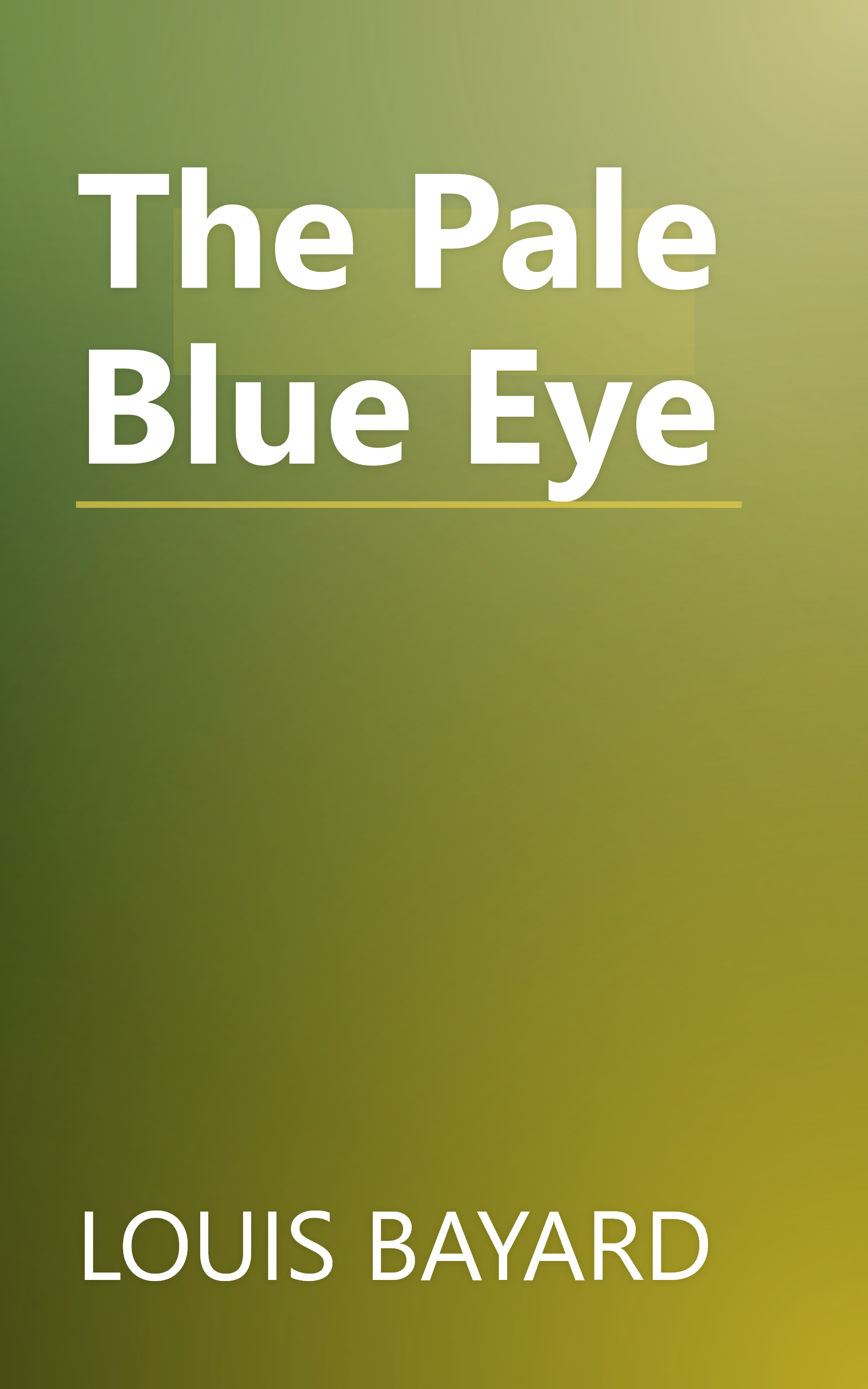 The Pale Blue Eye book cover