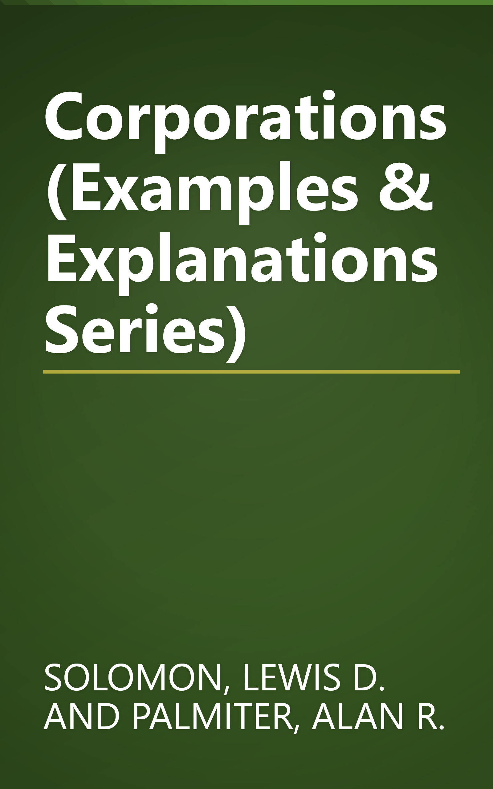 Corporations (Examples & Explanations Series) book cover