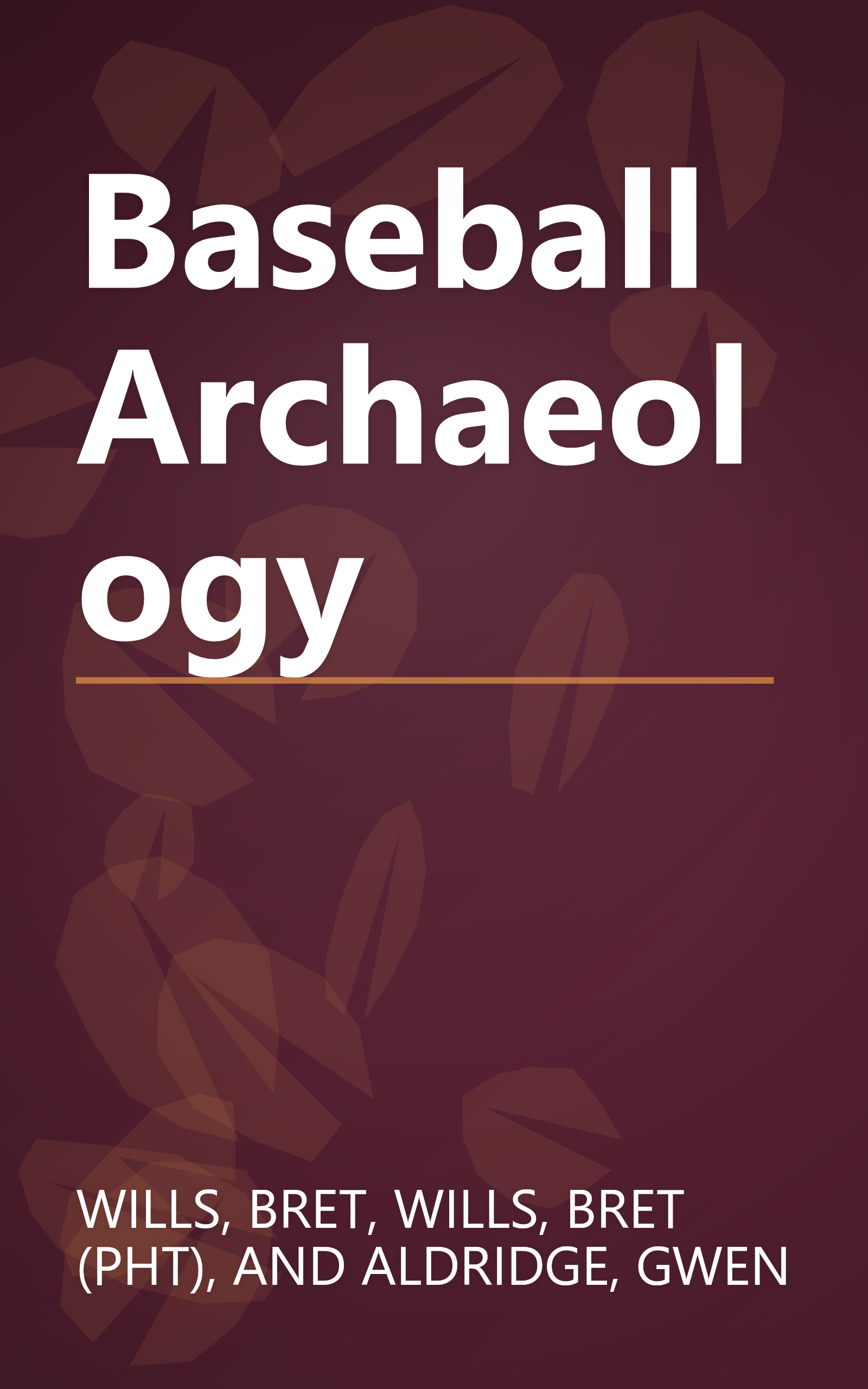 Baseball Archaeology book cover