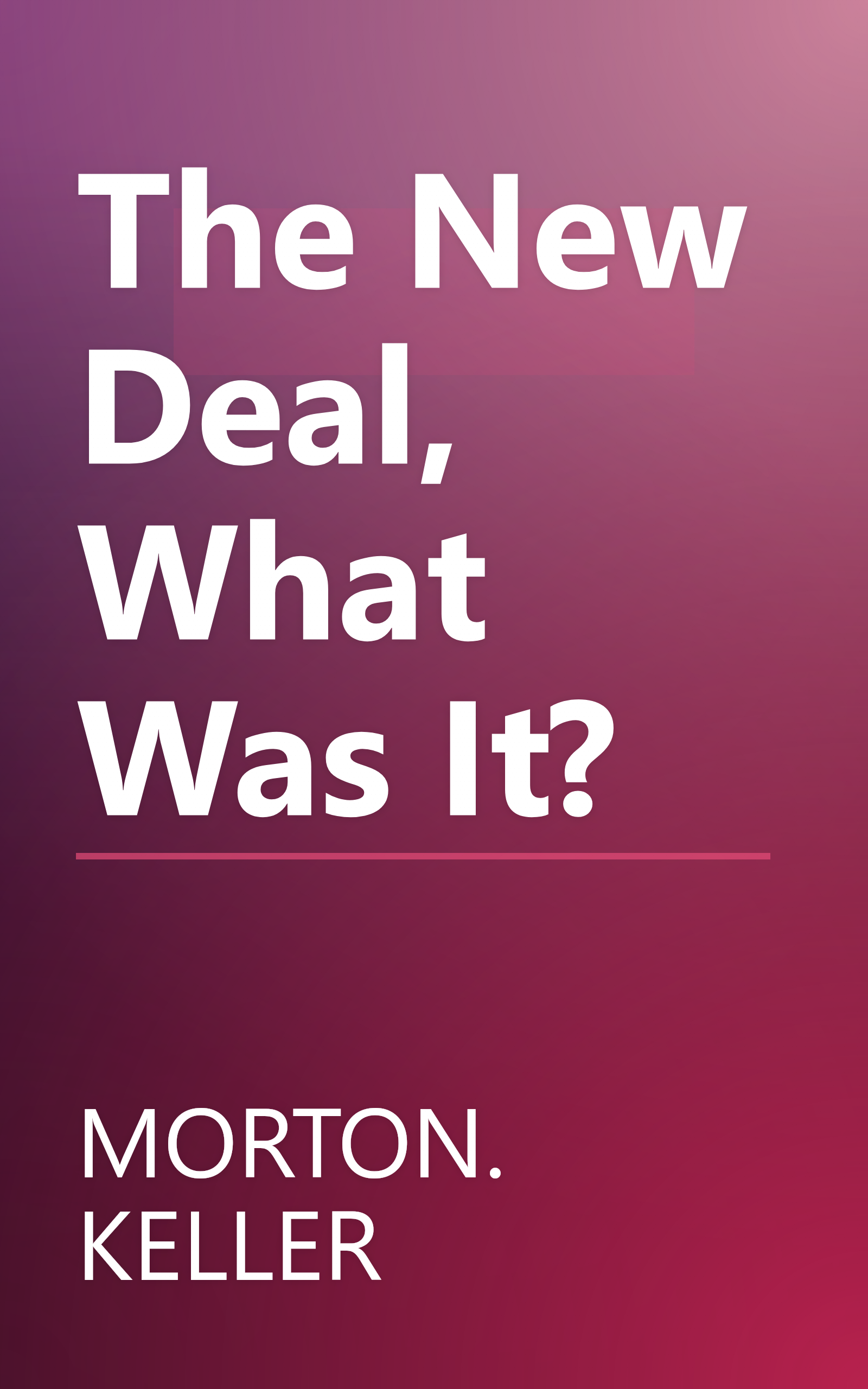 The New Deal, What Was It? book cover