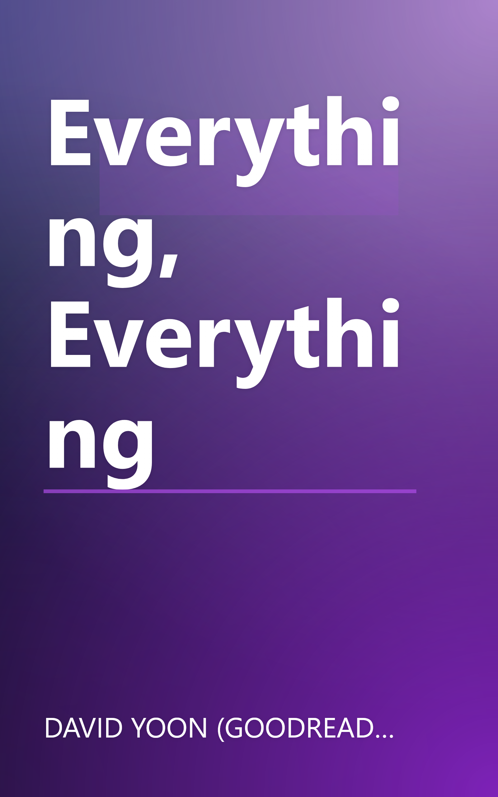 Everything, Everything book cover