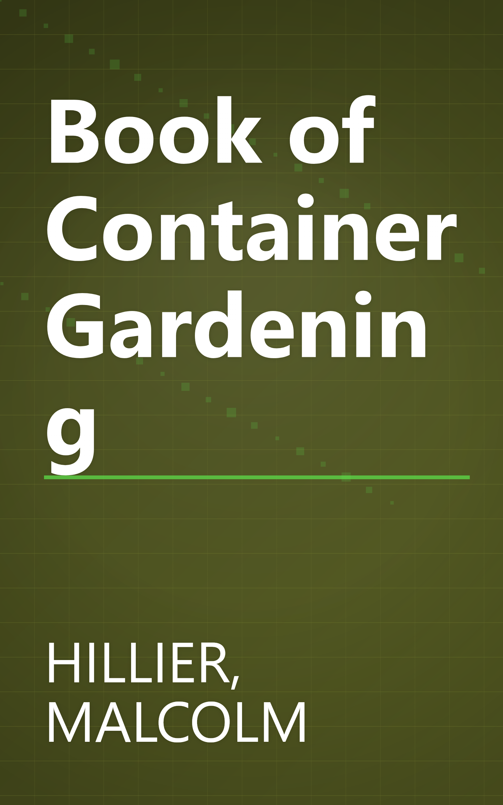 Book of Container Gardening book cover