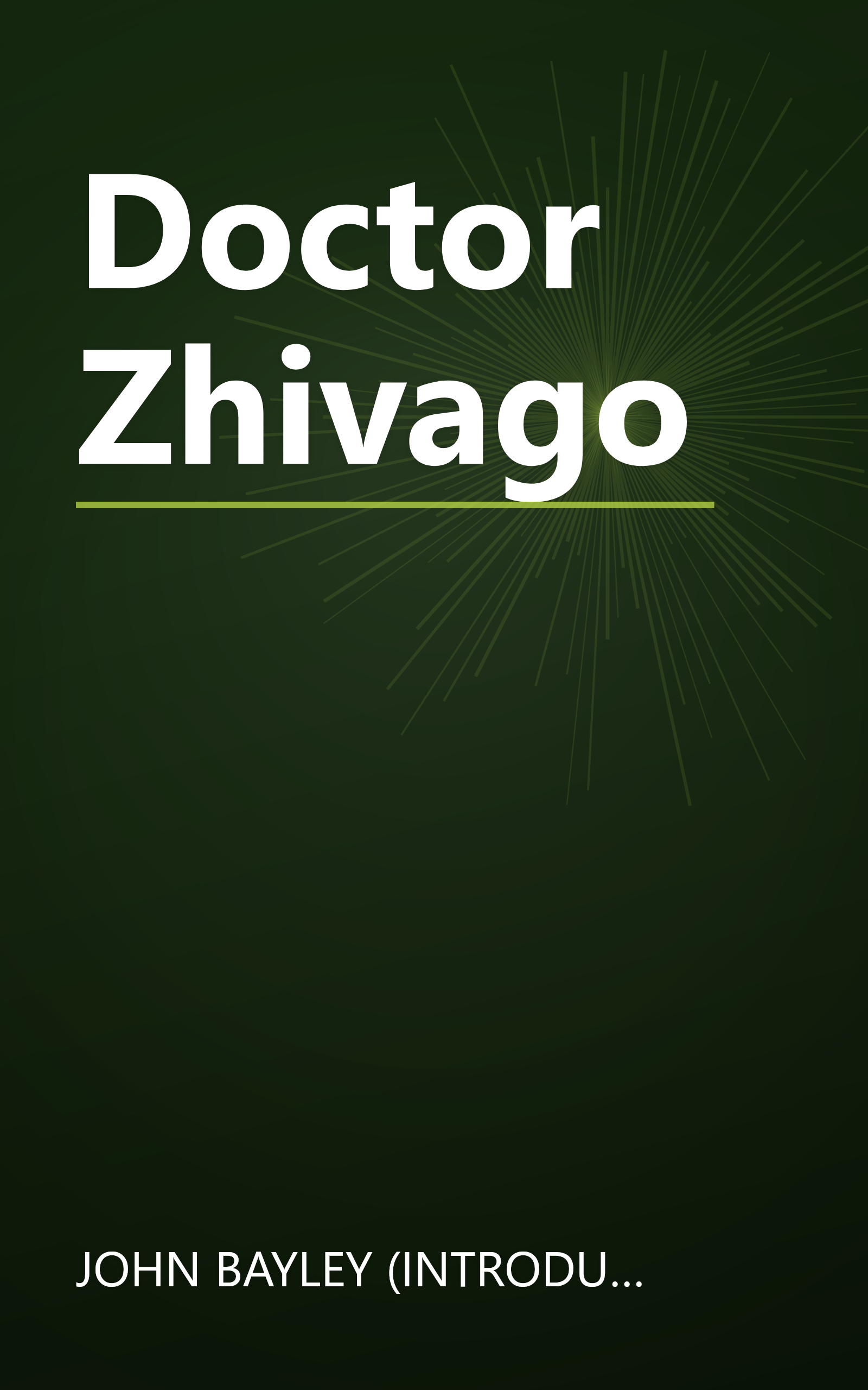 Doctor Zhivago book cover