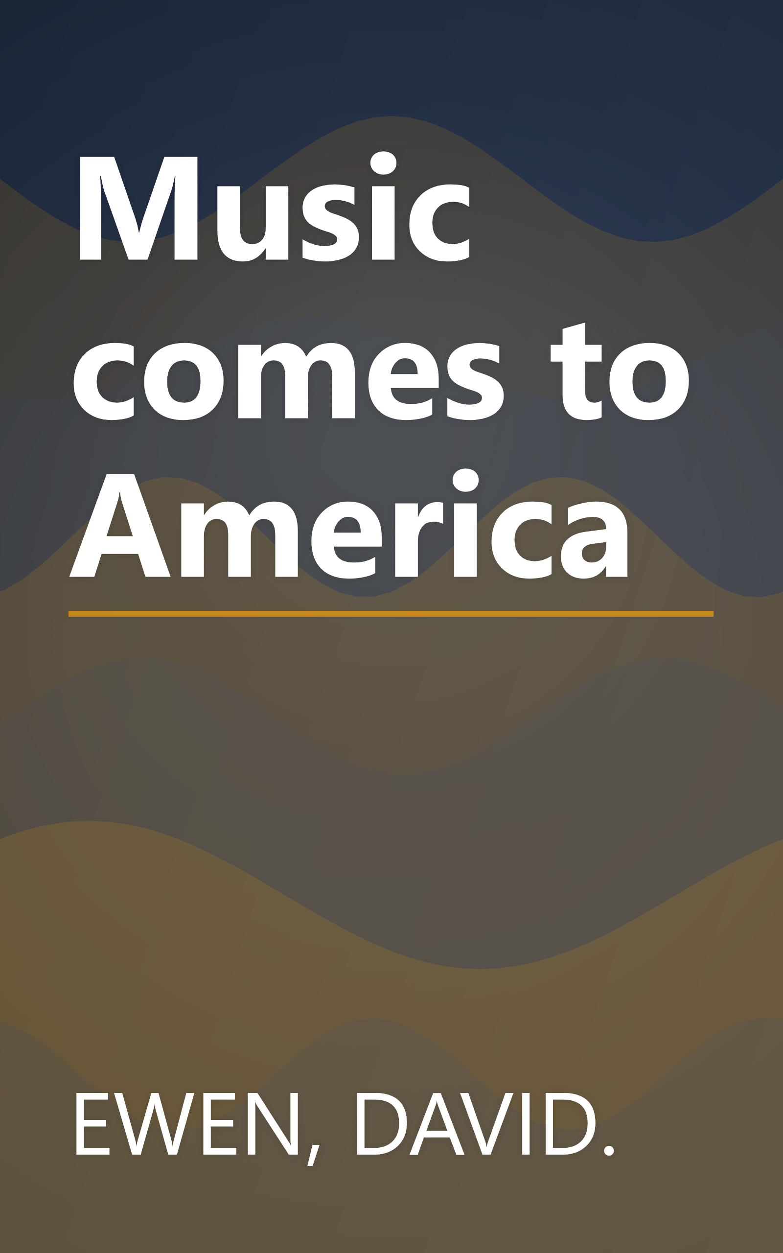 Music comes to America book cover