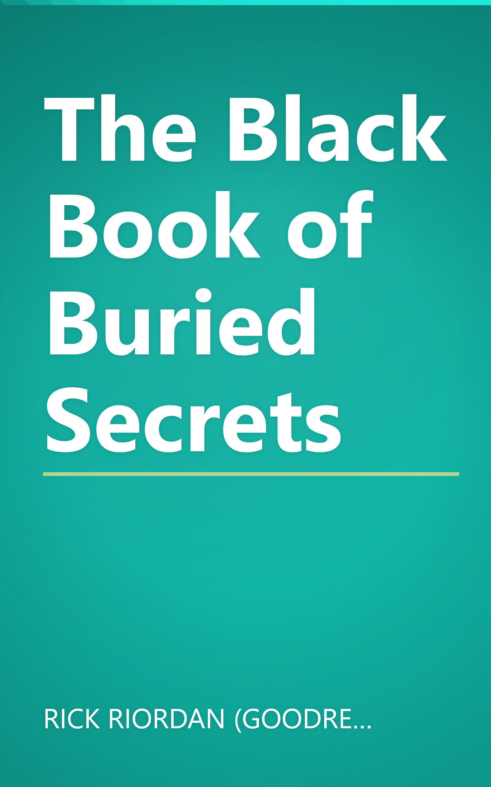 The Black Book of Buried Secrets book cover