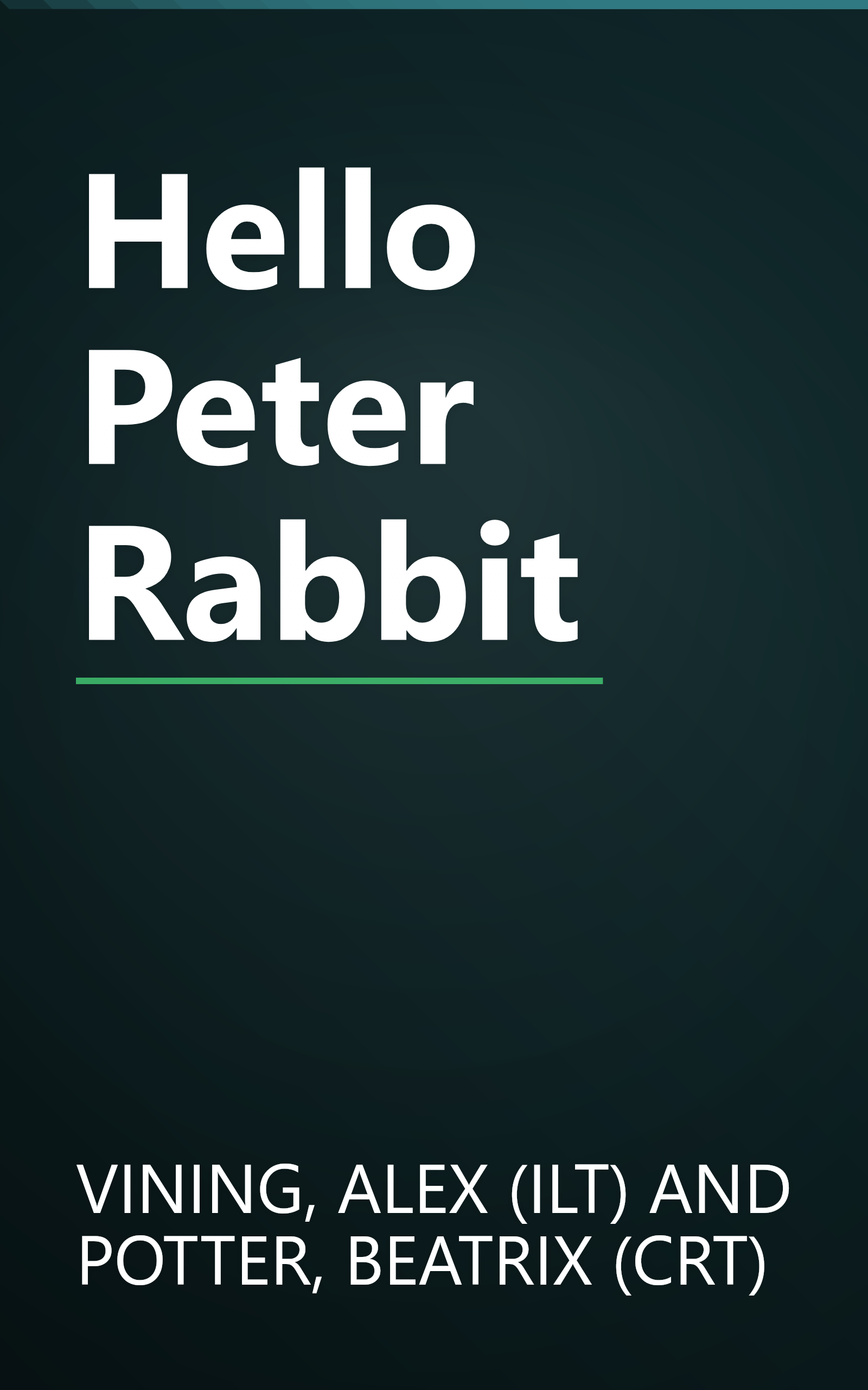 Hello Peter Rabbit book cover