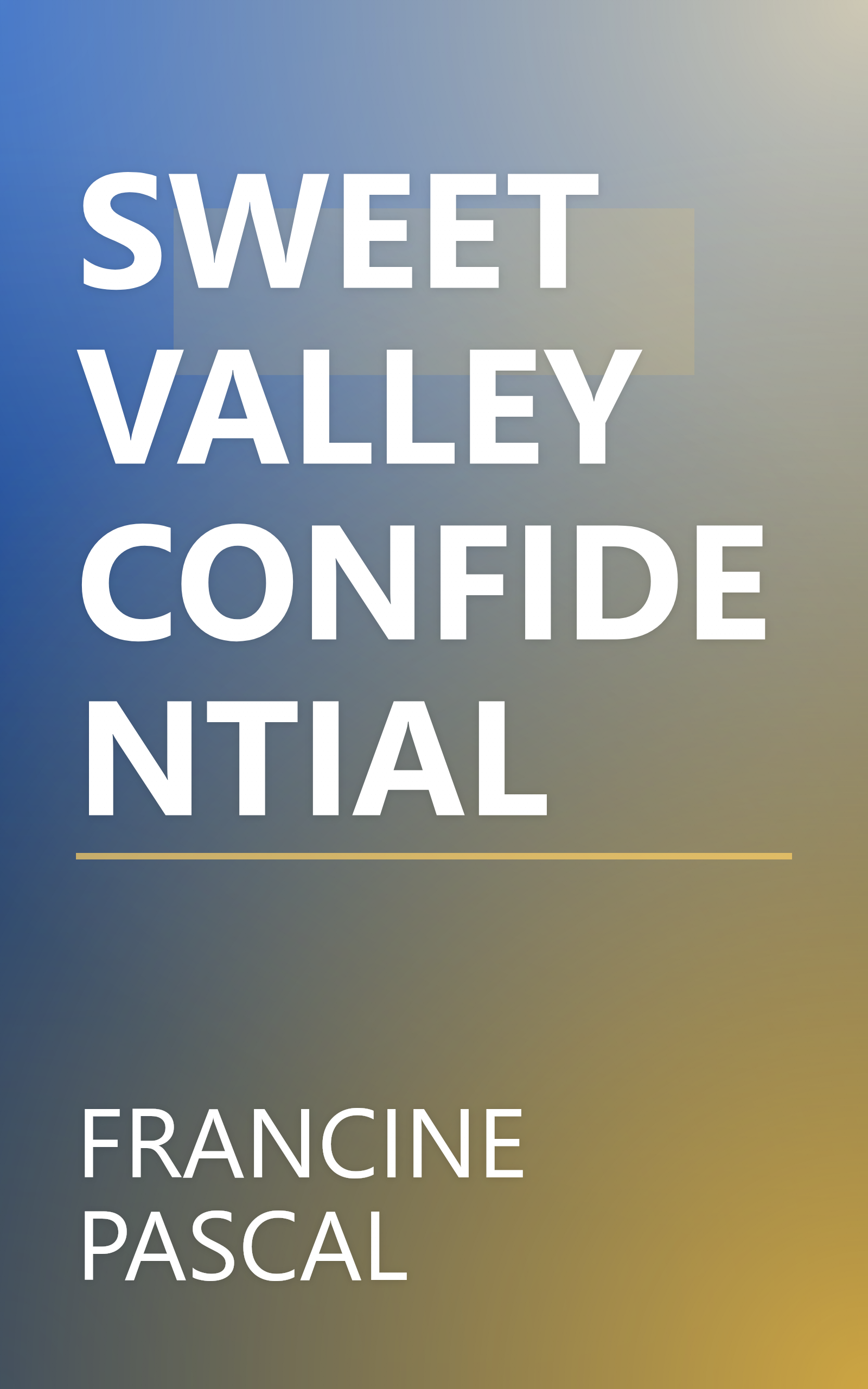 SWEET VALLEY CONFIDENTIAL book cover