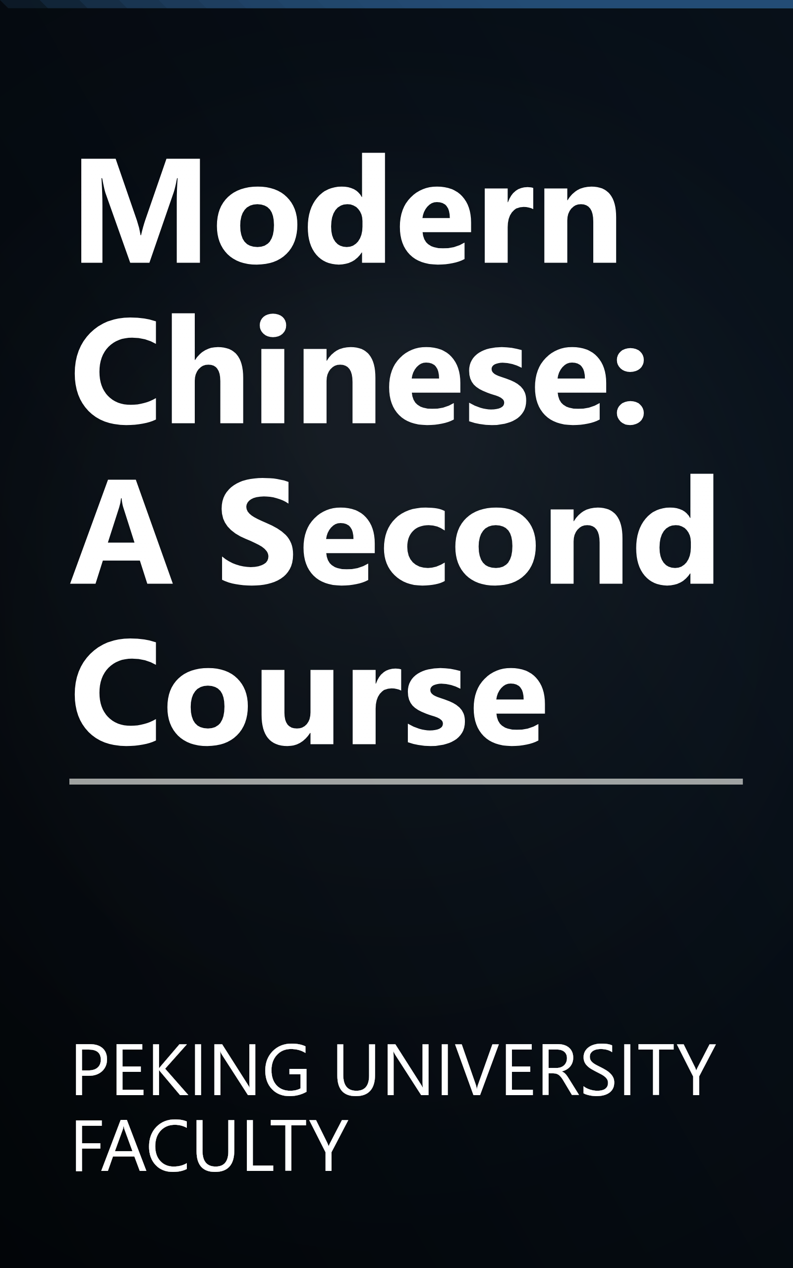 Modern Chinese: A Second Course book cover