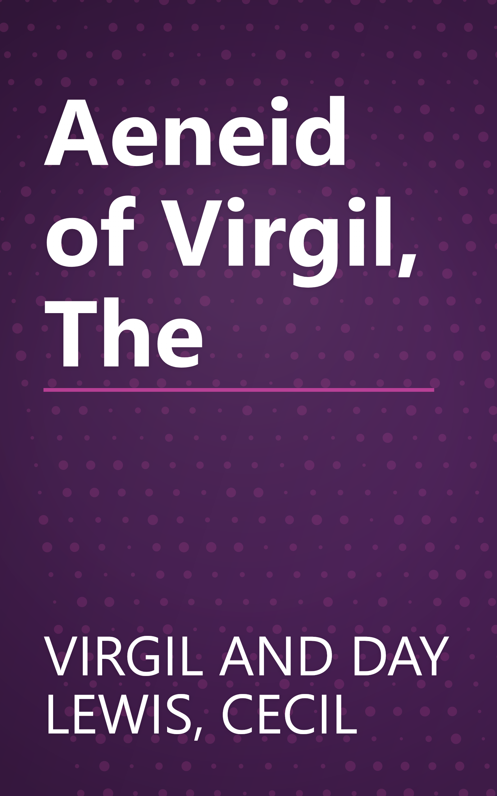 Aeneid of Virgil, The book cover