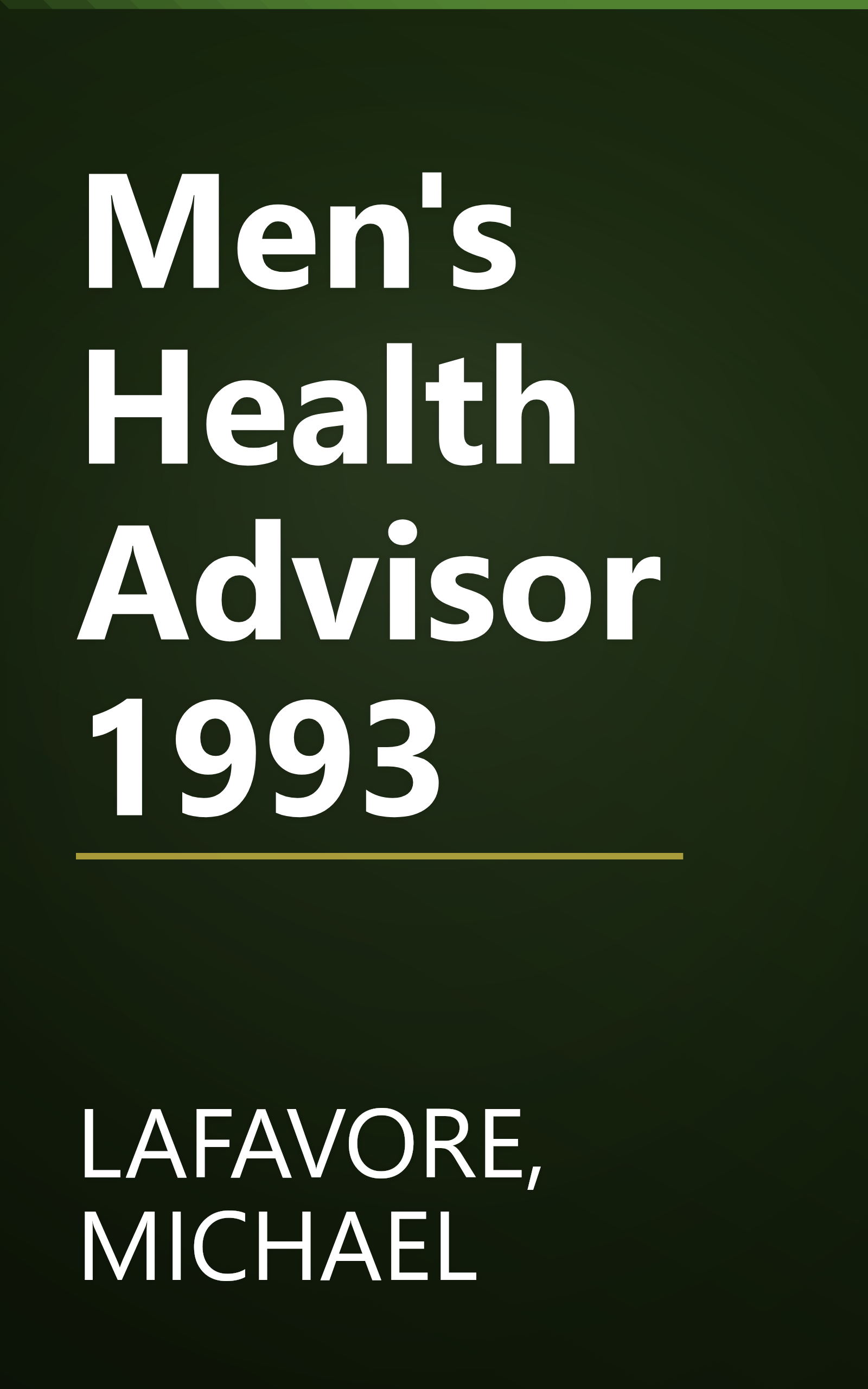 Men's Health Advisor 1993 book cover
