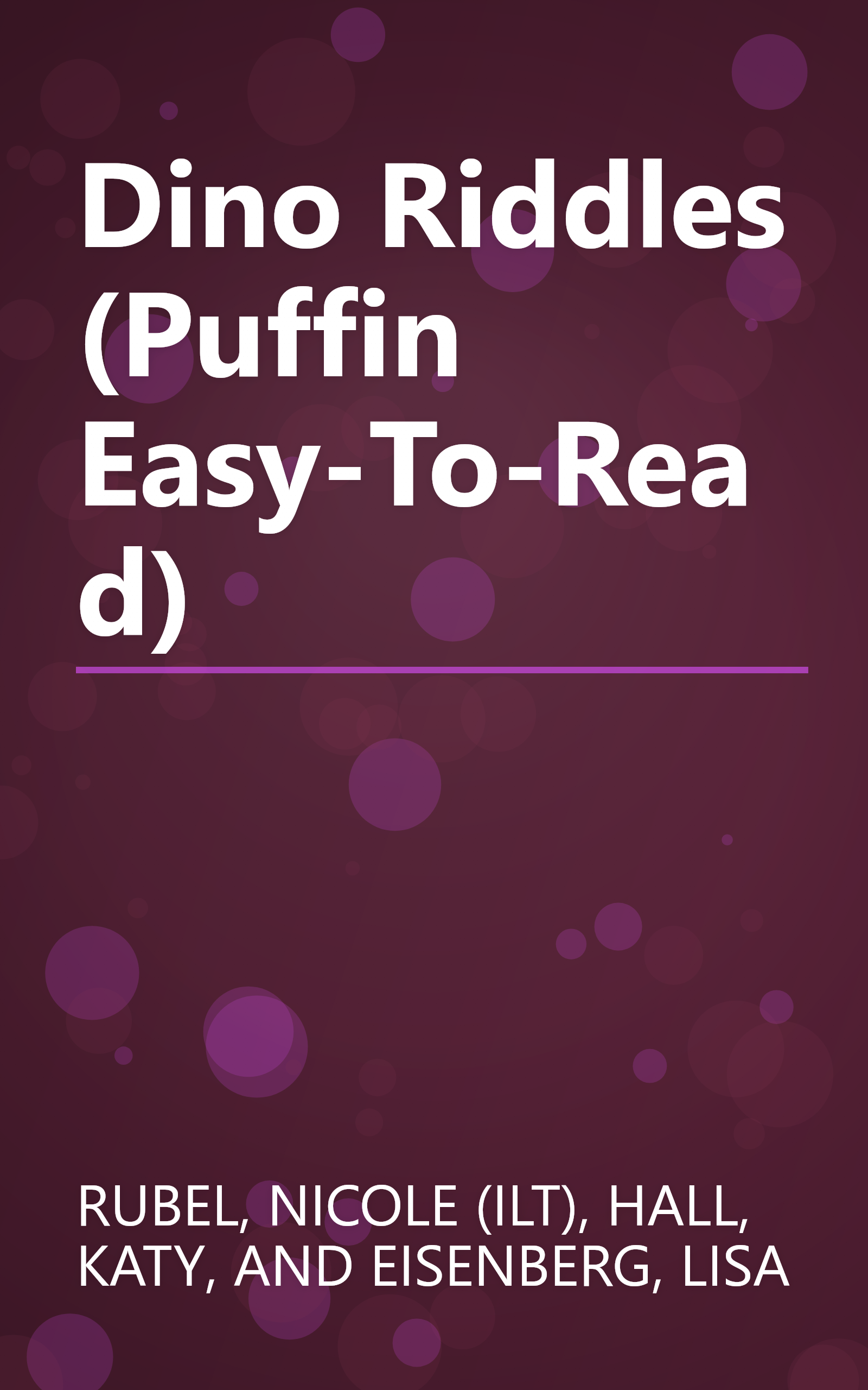Dino Riddles (Puffin Easy-To-Read) book cover