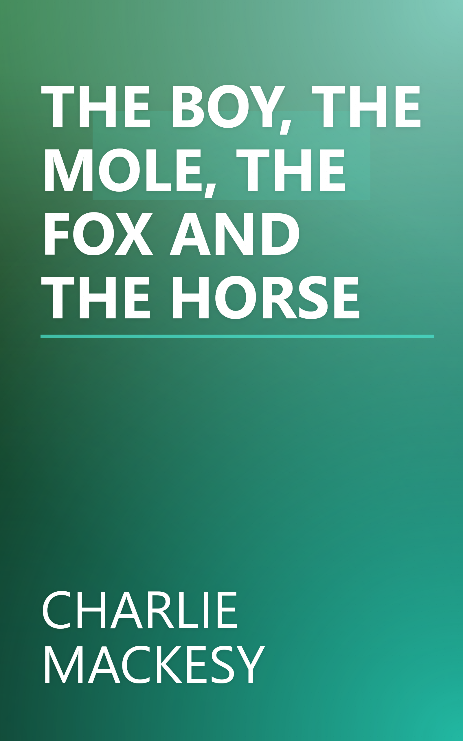 THE BOY, THE MOLE, THE FOX AND THE HORSE book cover