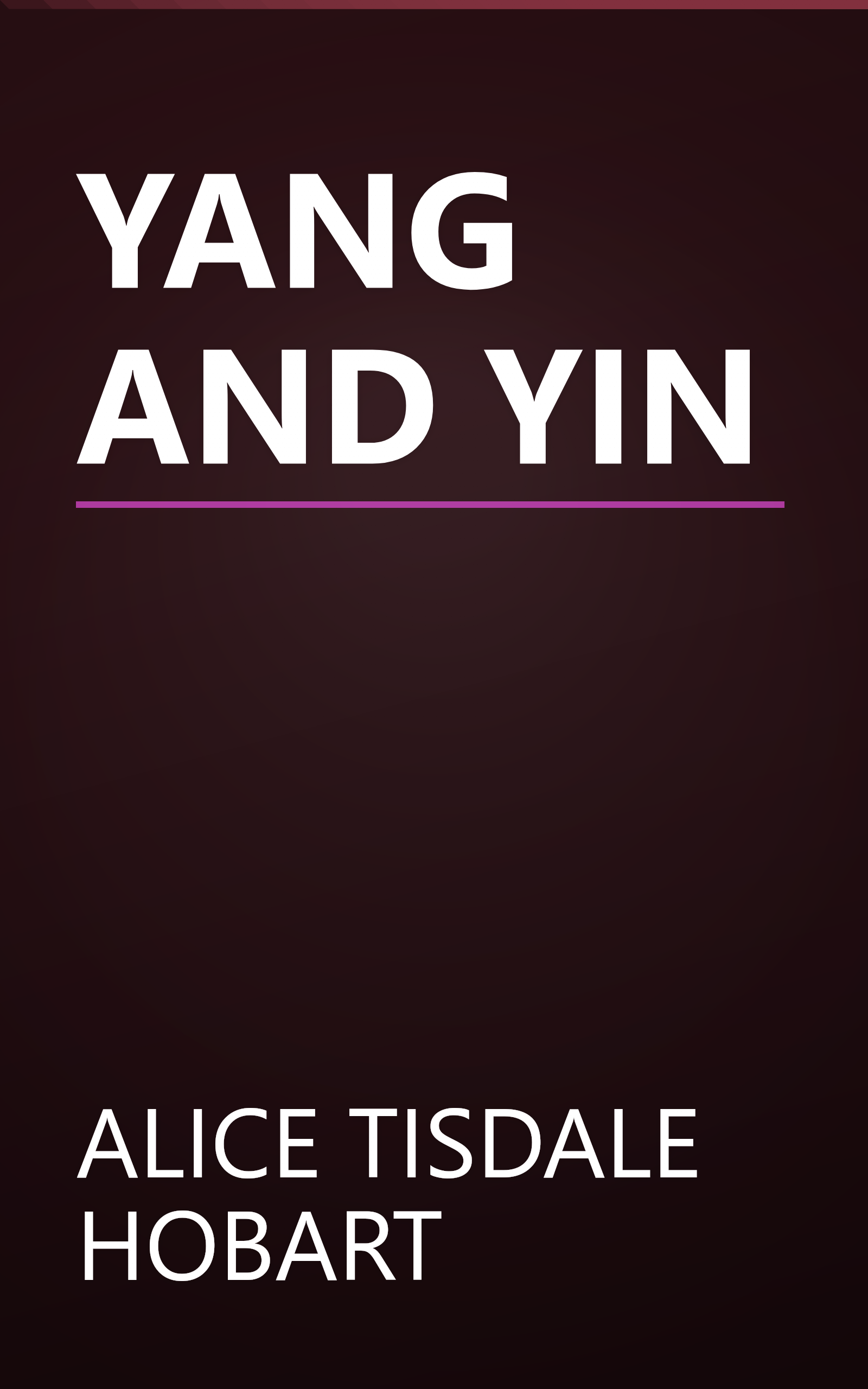 YANG AND YIN book cover