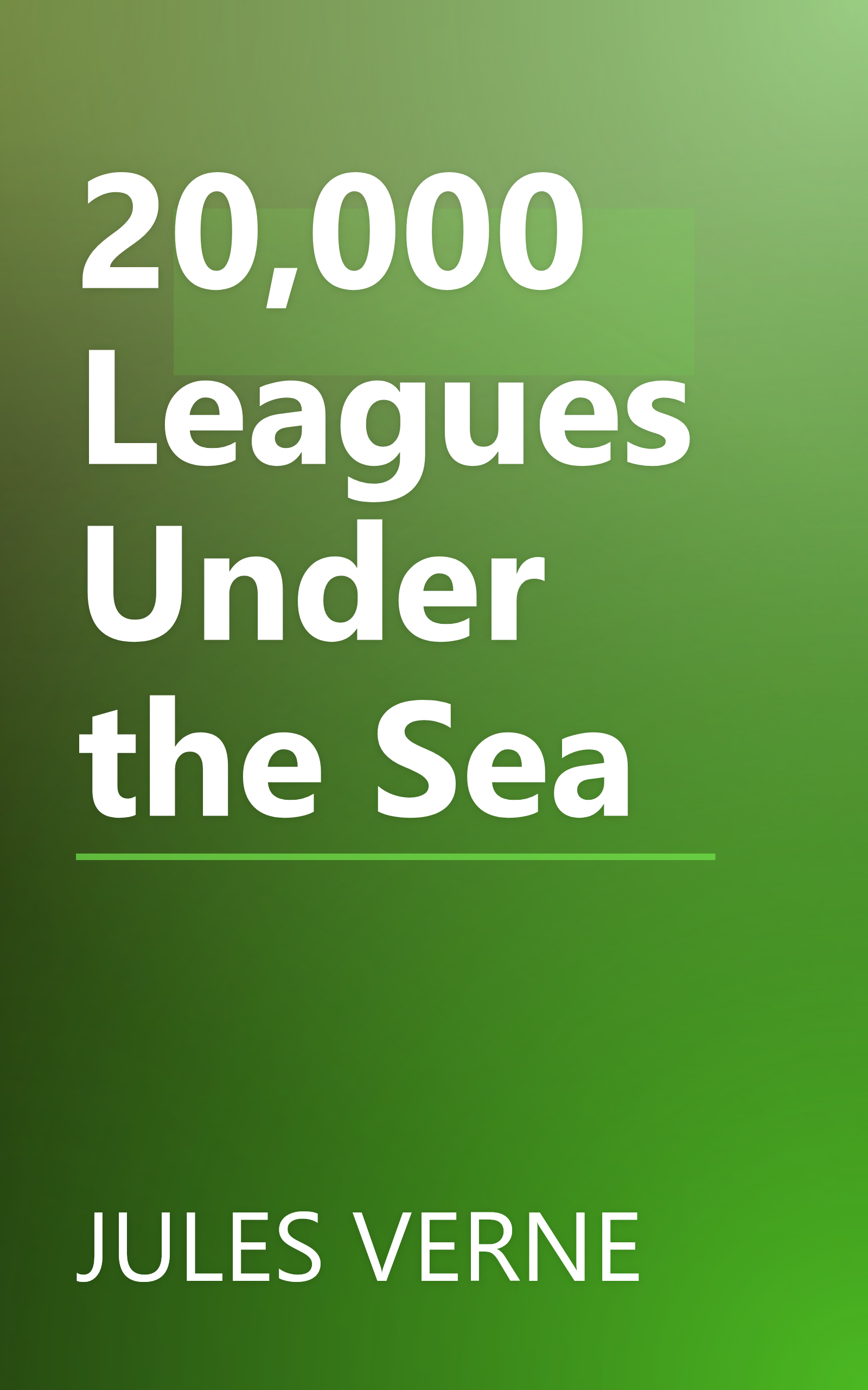 20,000 Leagues Under the Sea book cover