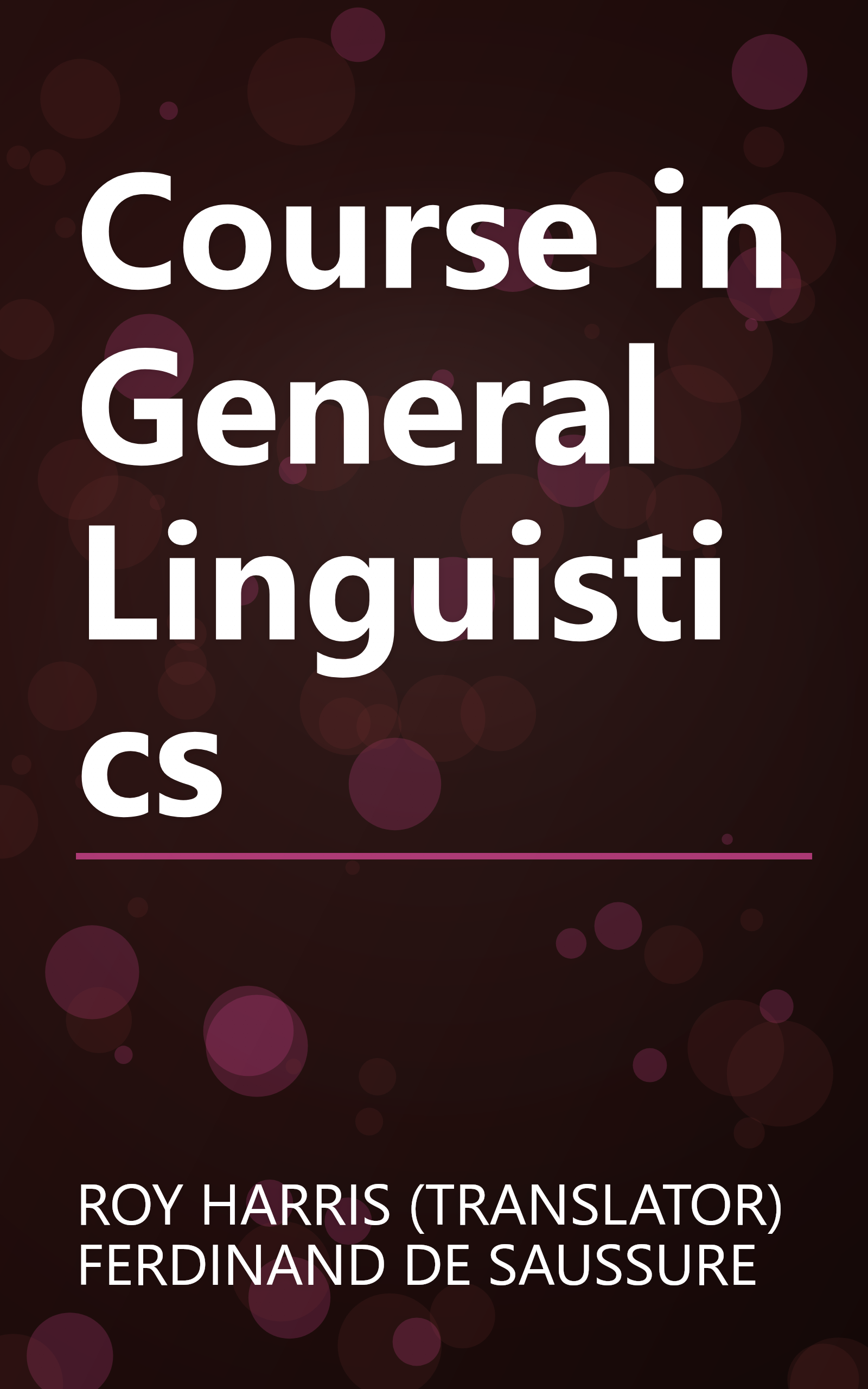 Course in General Linguistics book cover