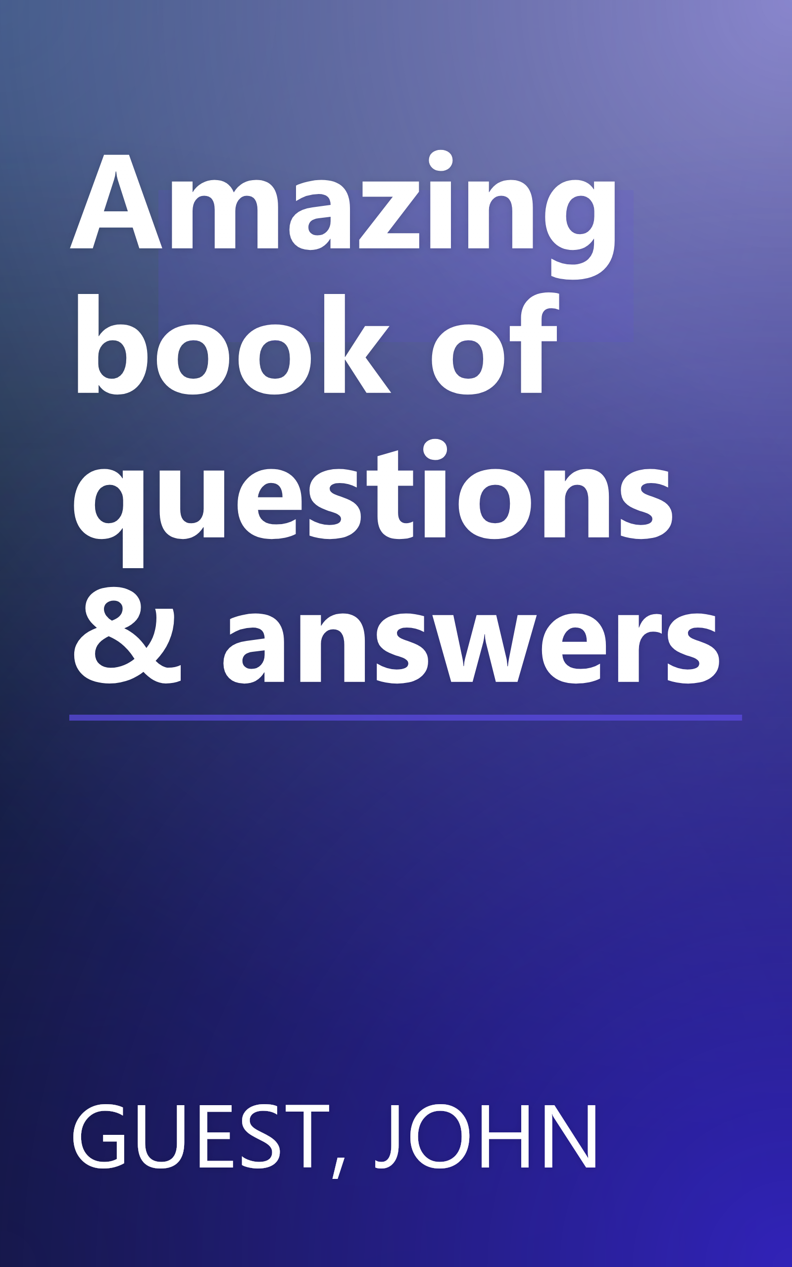 Amazing book of questions & answers book cover