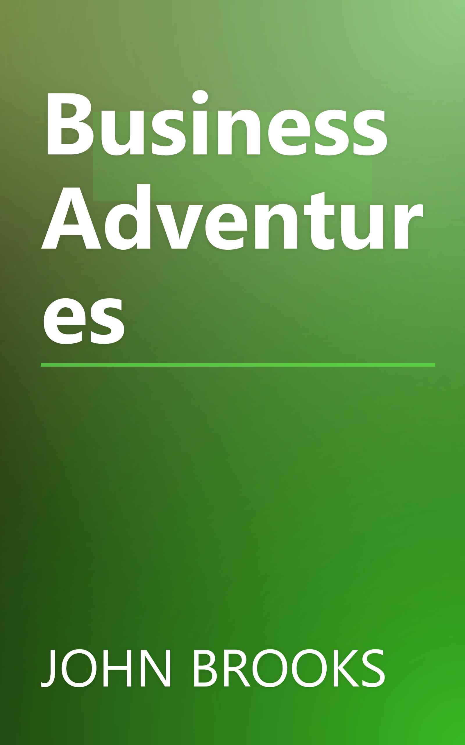 Business Adventures book cover