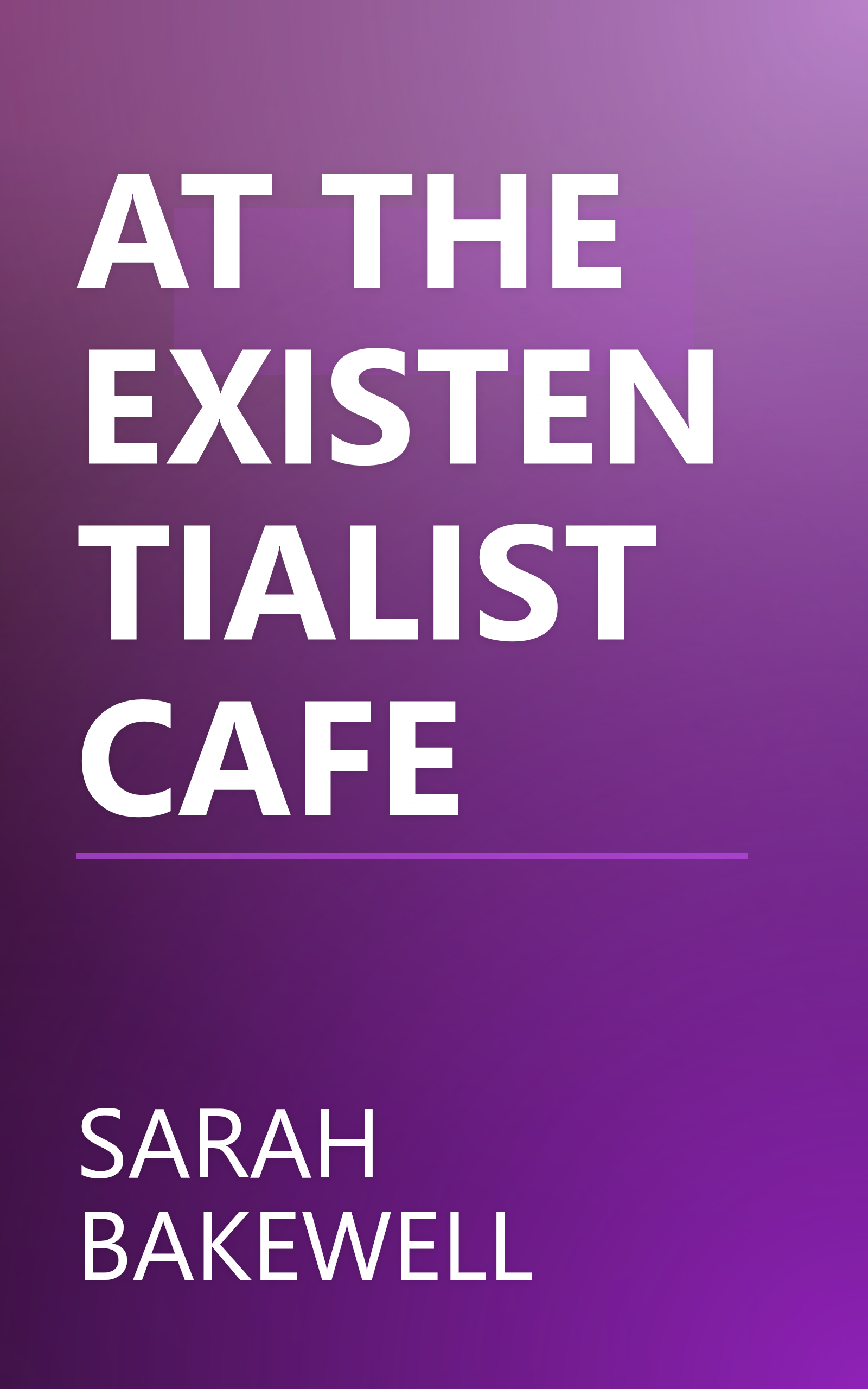AT THE EXISTENTIALIST CAFE book cover