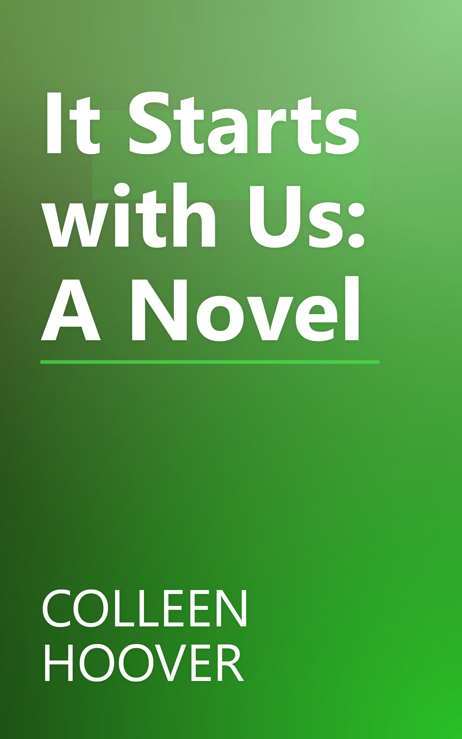 It Starts with Us: A Novel book cover