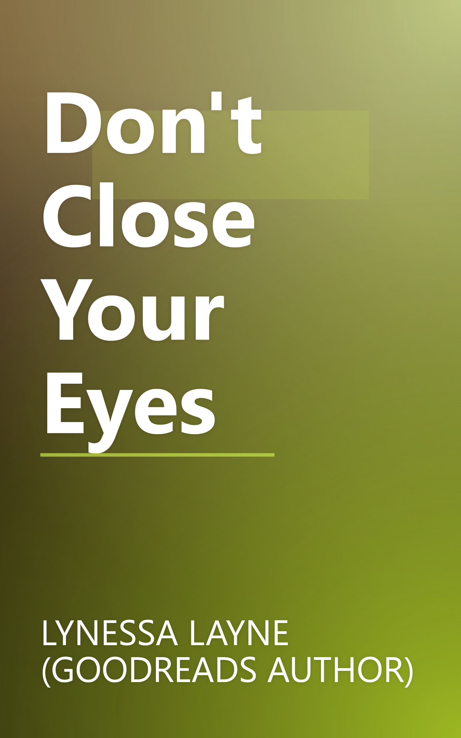 Don't Close Your Eyes book cover