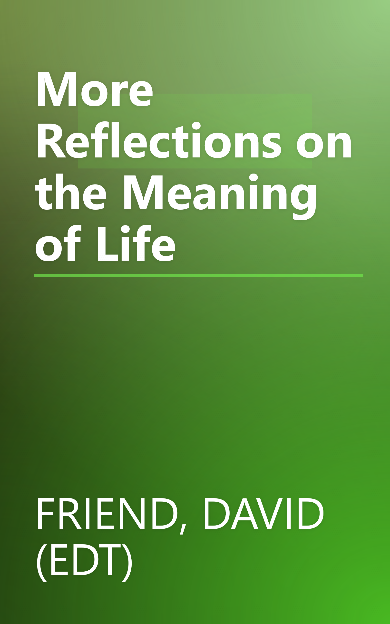 More Reflections on the Meaning of Life book cover