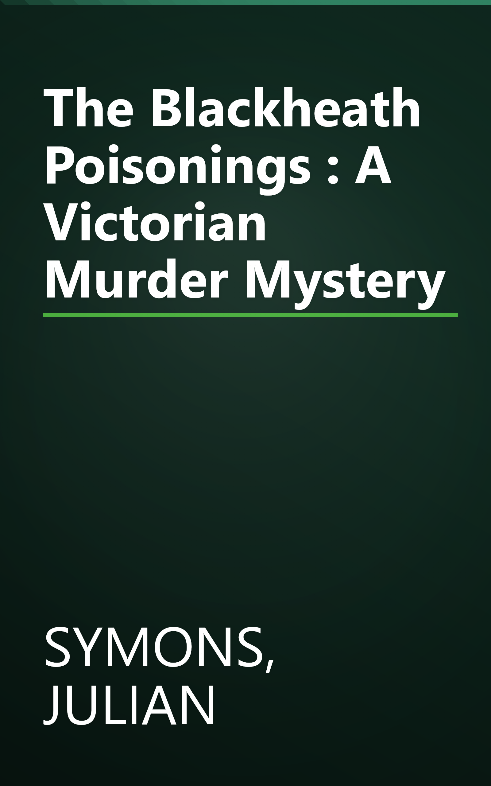 The Blackheath Poisonings : A Victorian Murder Mystery book cover