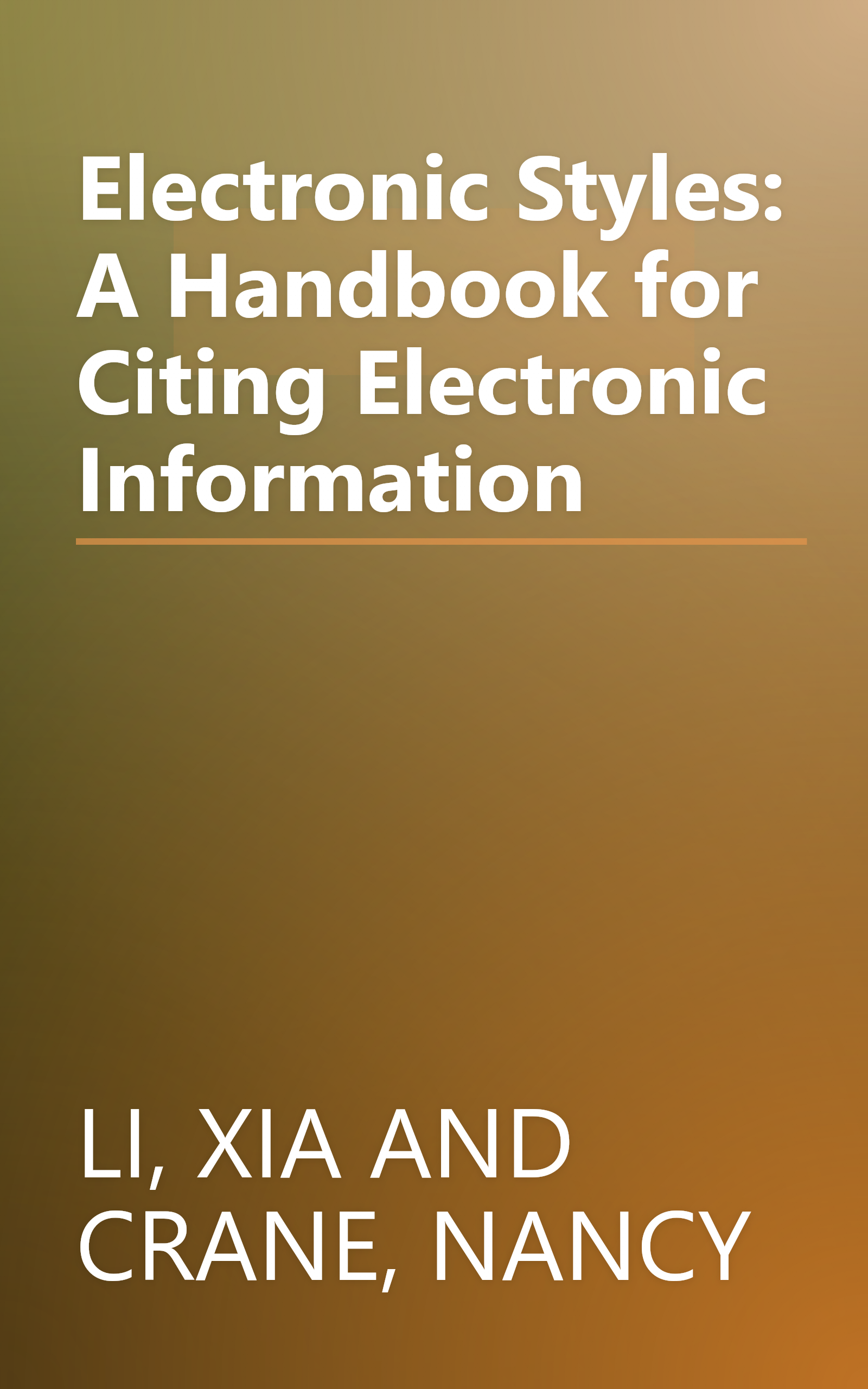 Electronic Styles: A Handbook for Citing Electronic Information book cover