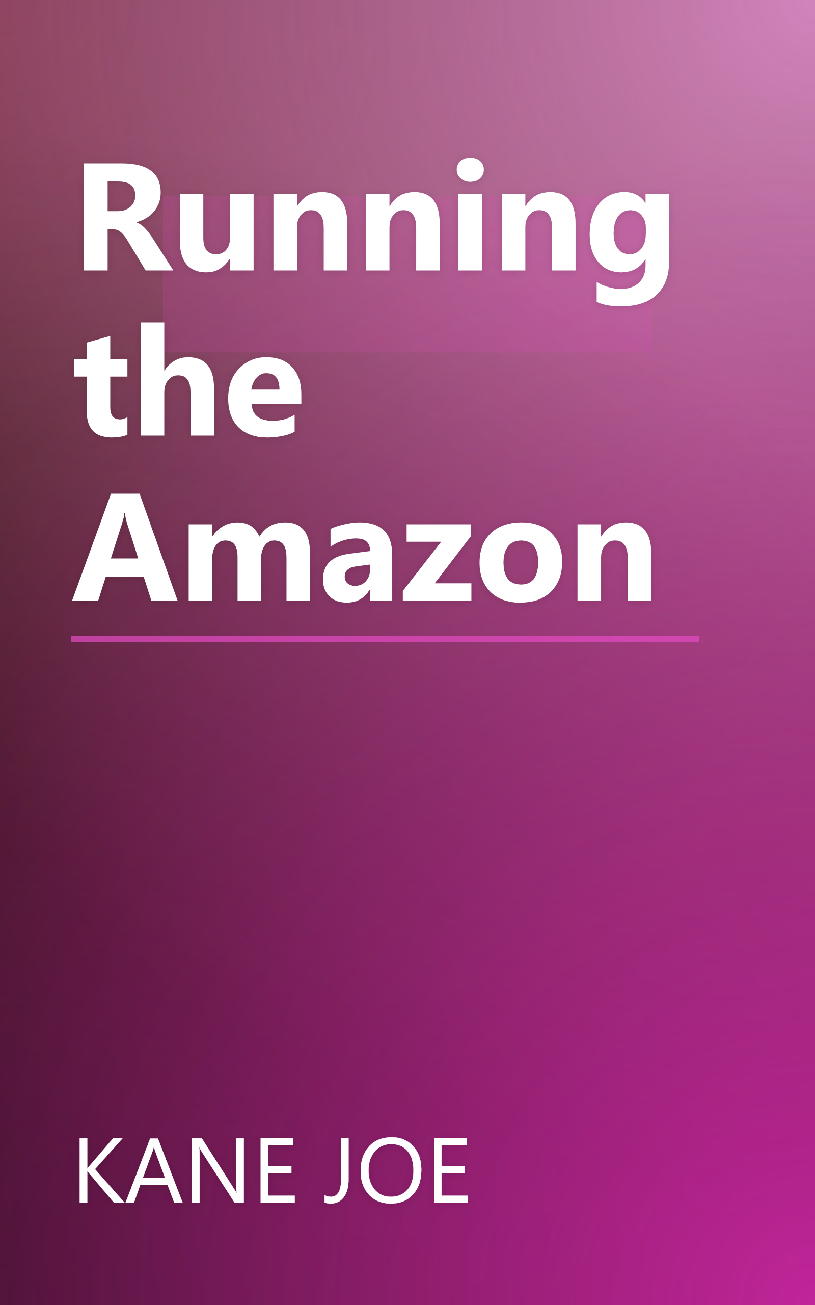 Running the Amazon book cover