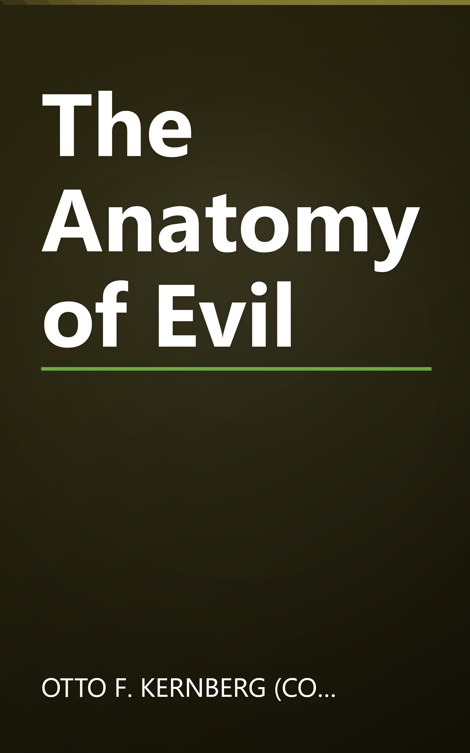 The Anatomy of Evil book cover