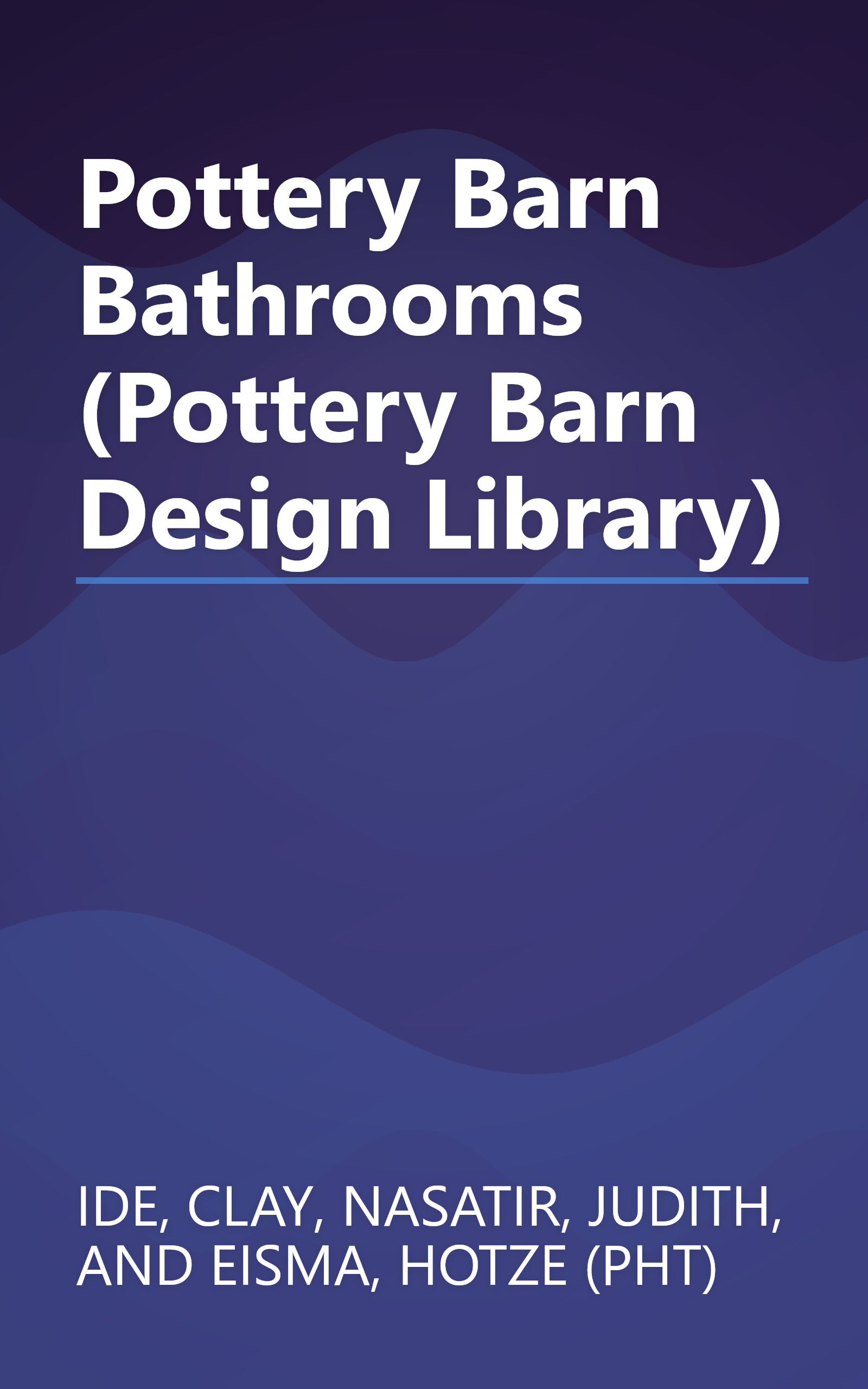 Pottery Barn Bathrooms (Pottery Barn Design Library) book cover