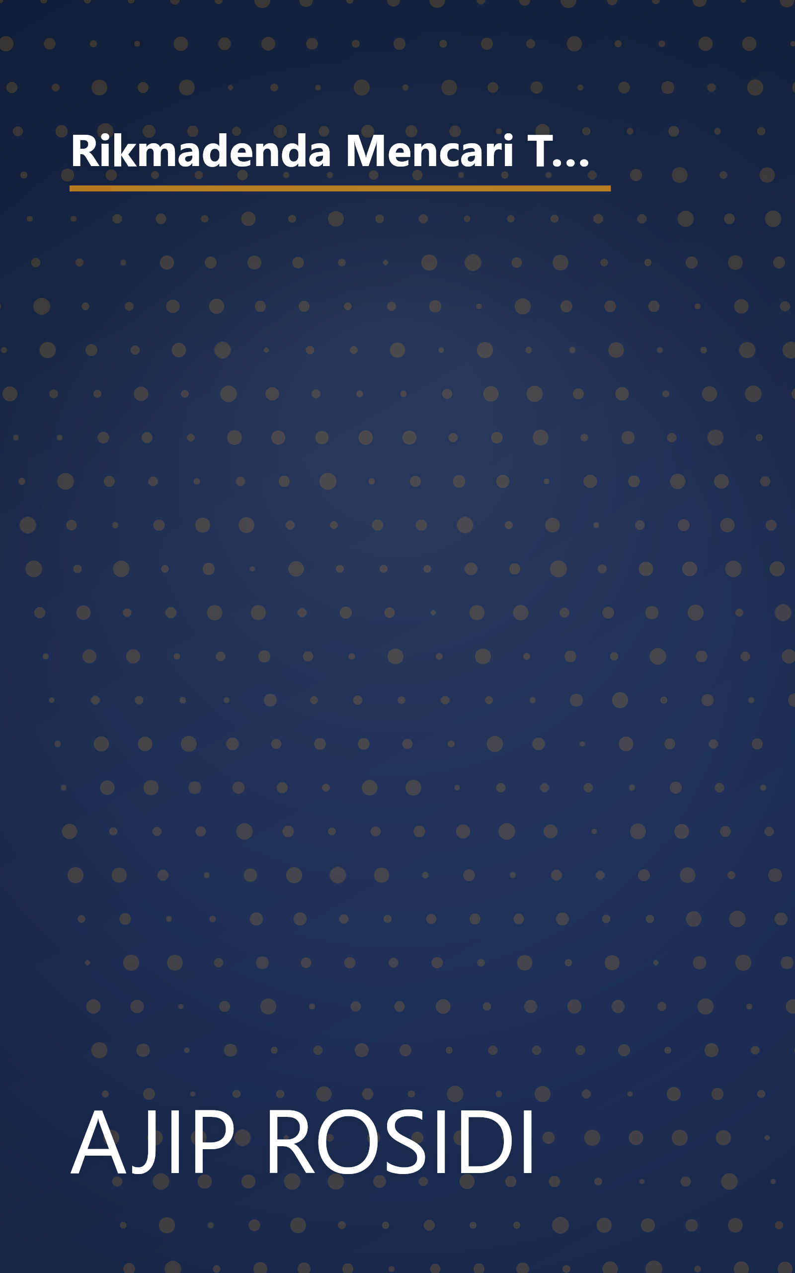 Rikmadenda Mencari Tuhan  Sebuah Lakon Wayang Carangan Berdasarkan Ciptaan Dalang Abyor (6 Minute   Expanded Summary) book cover