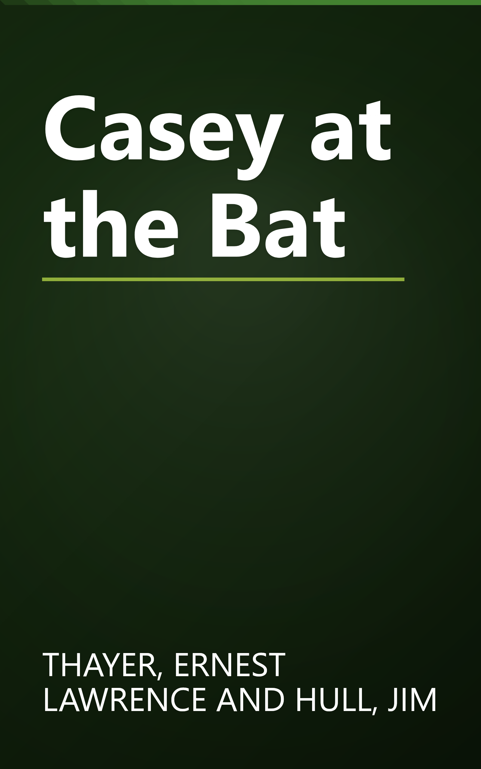 Casey at the Bat book cover
