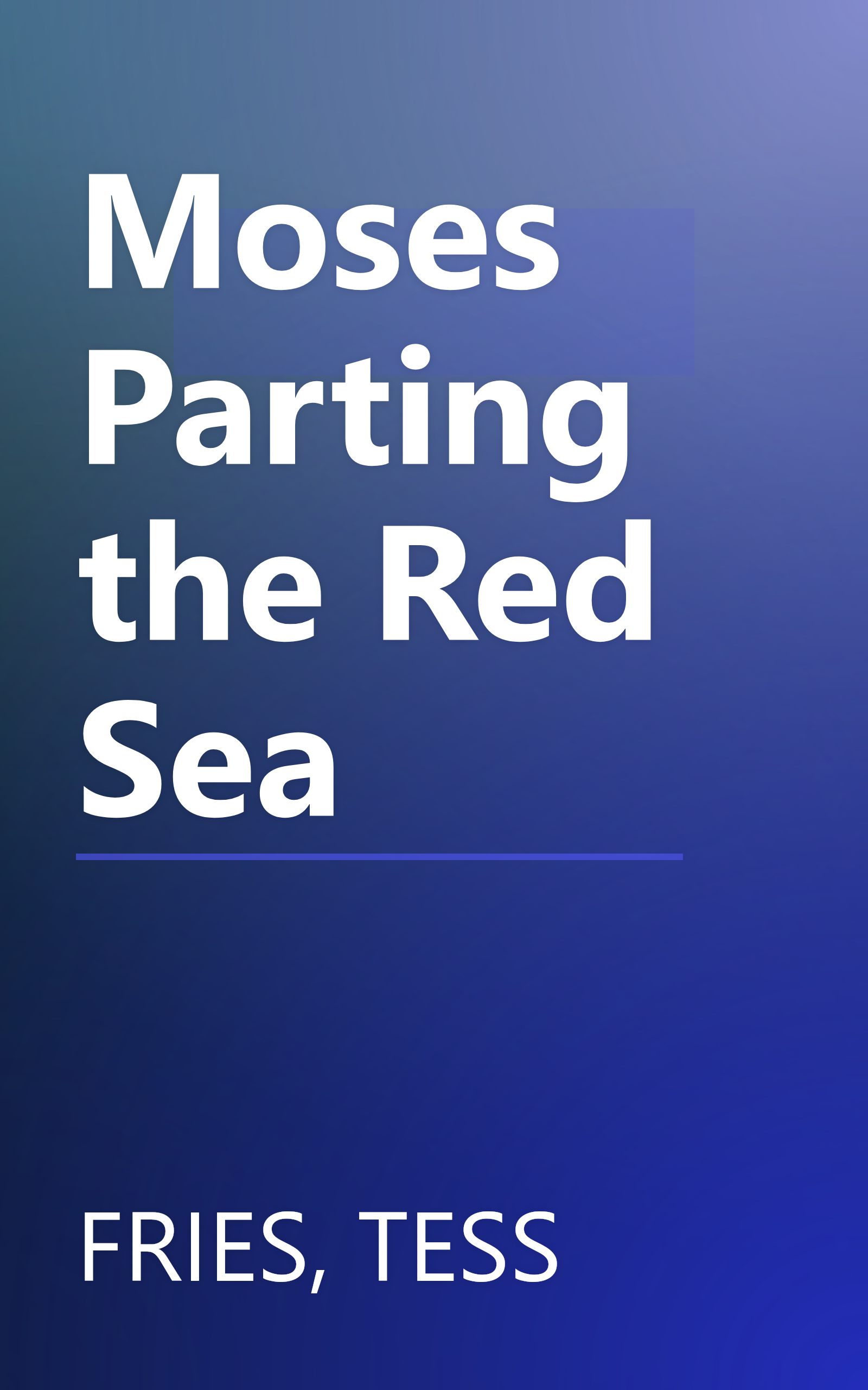 Moses Parting the Red Sea book cover