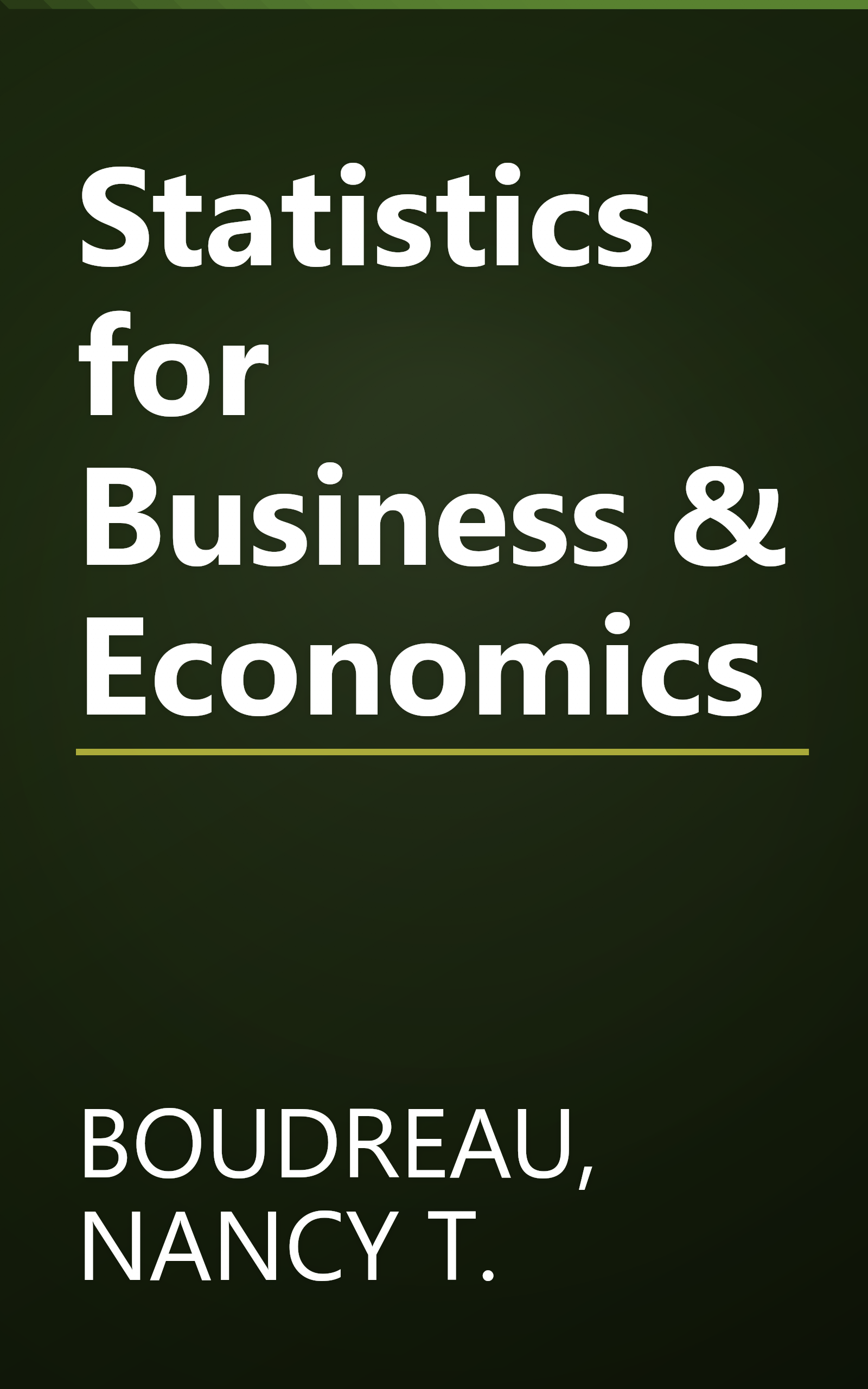 Statistics for Business & Economics book cover