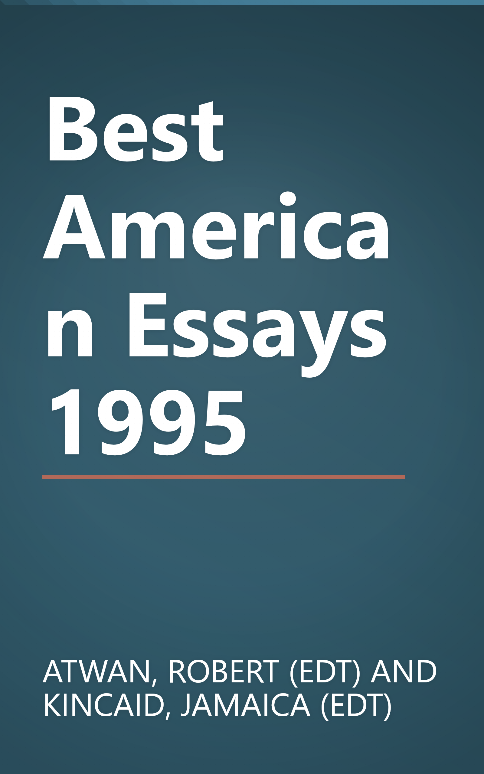 Best American Essays 1995 book cover