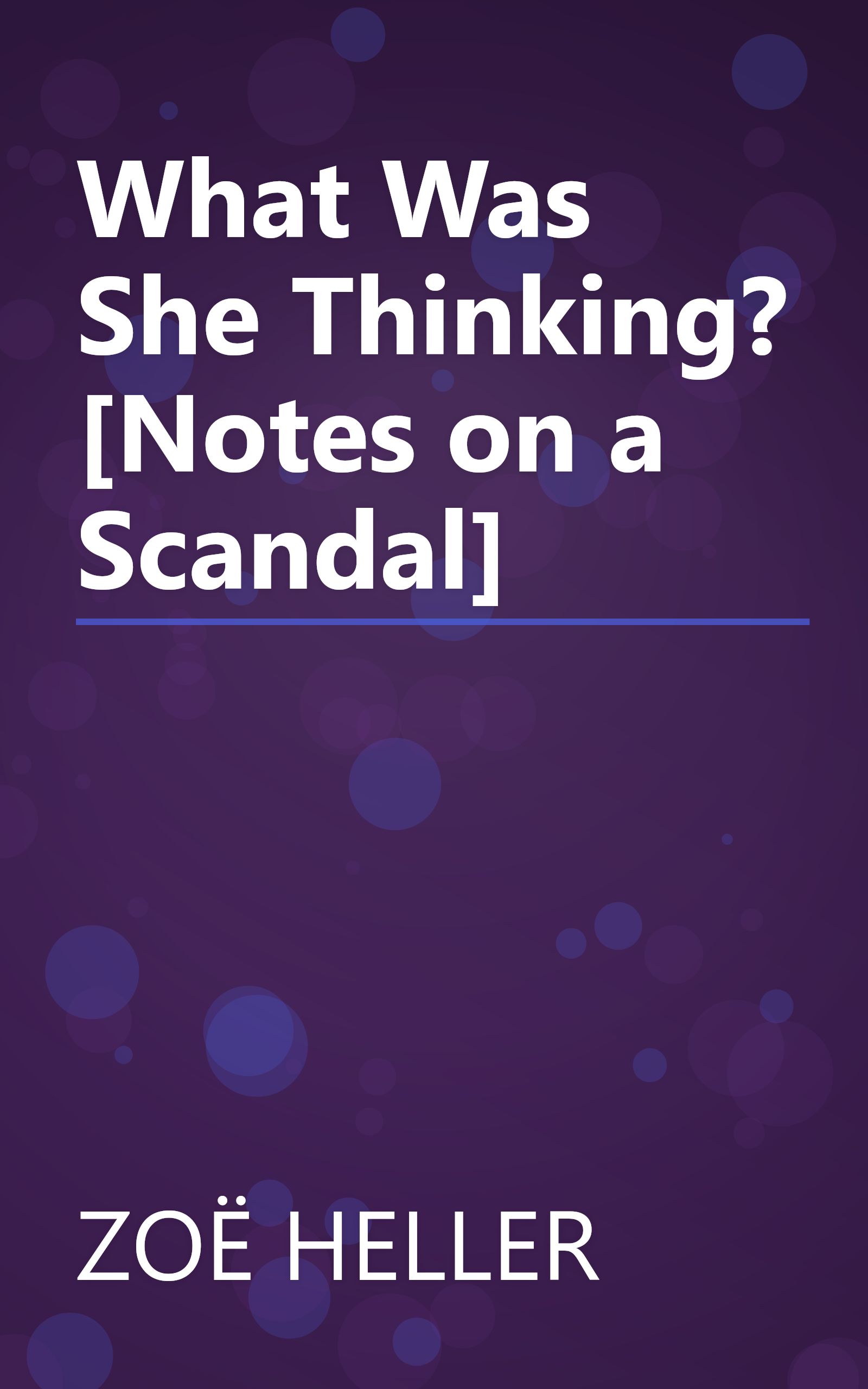 What Was She Thinking? [Notes on a Scandal] book cover