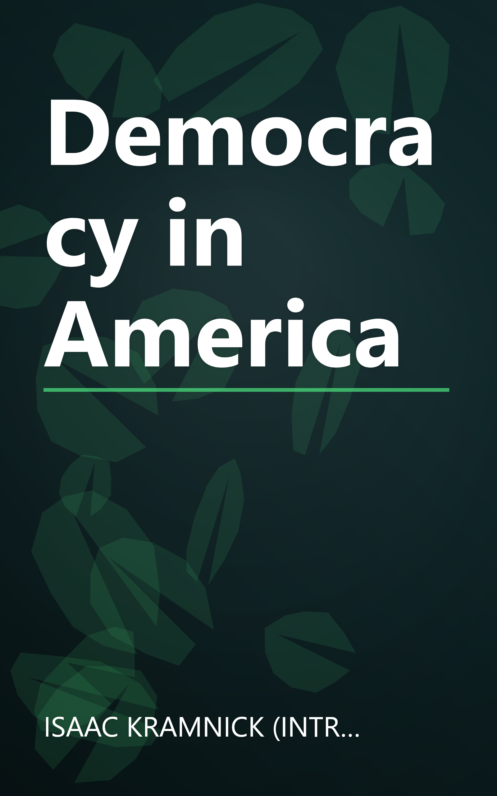 Democracy in America book cover