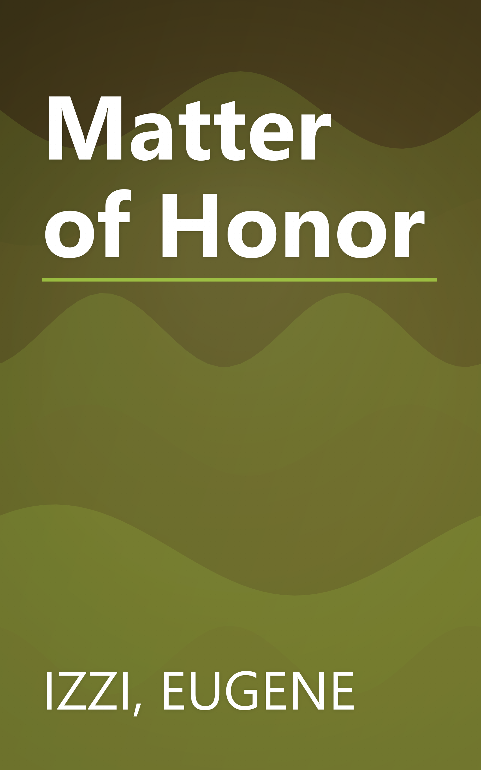 Matter of Honor book cover